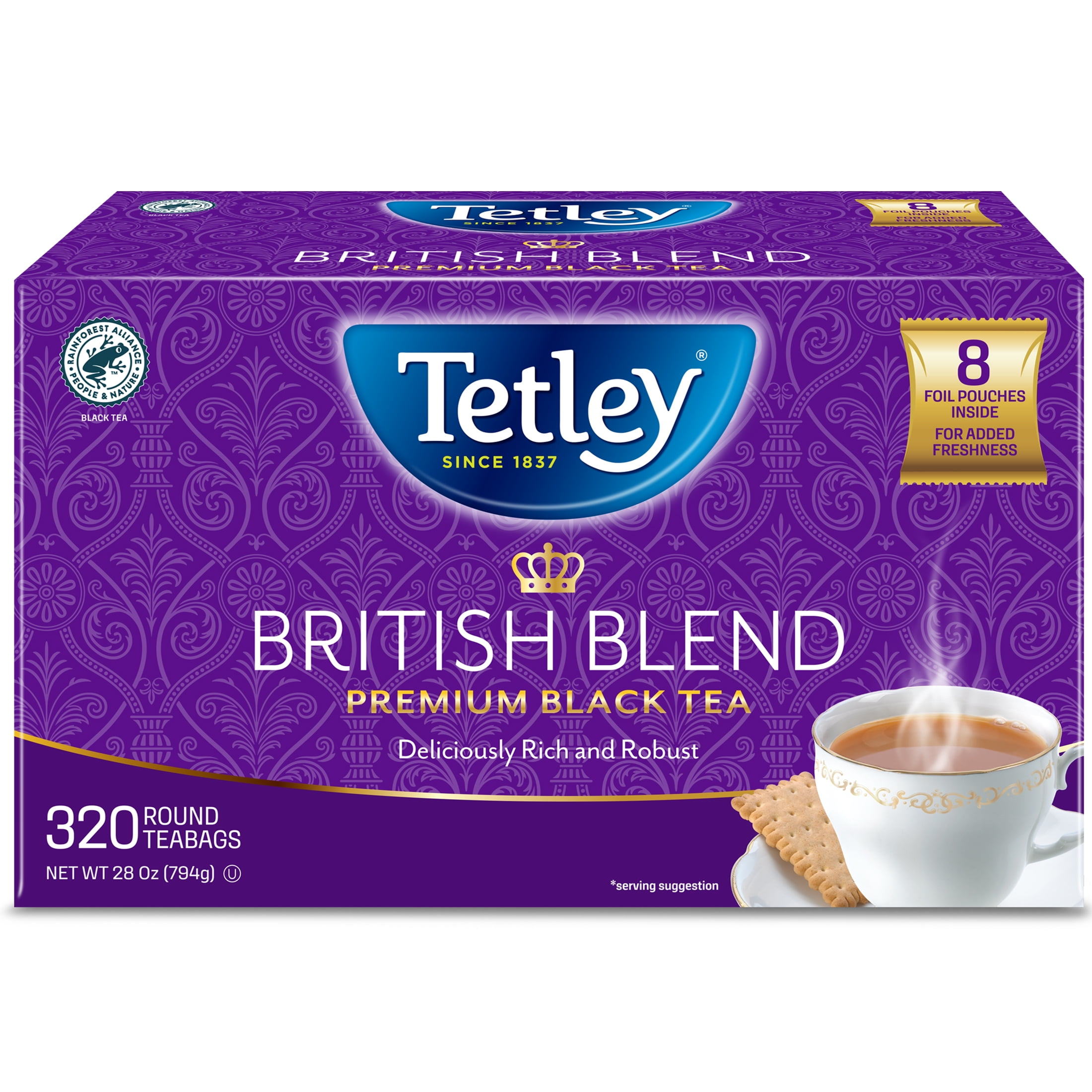 Tetley Premium British Blend Black Tea Bags, 320 Count - Walmart.com
