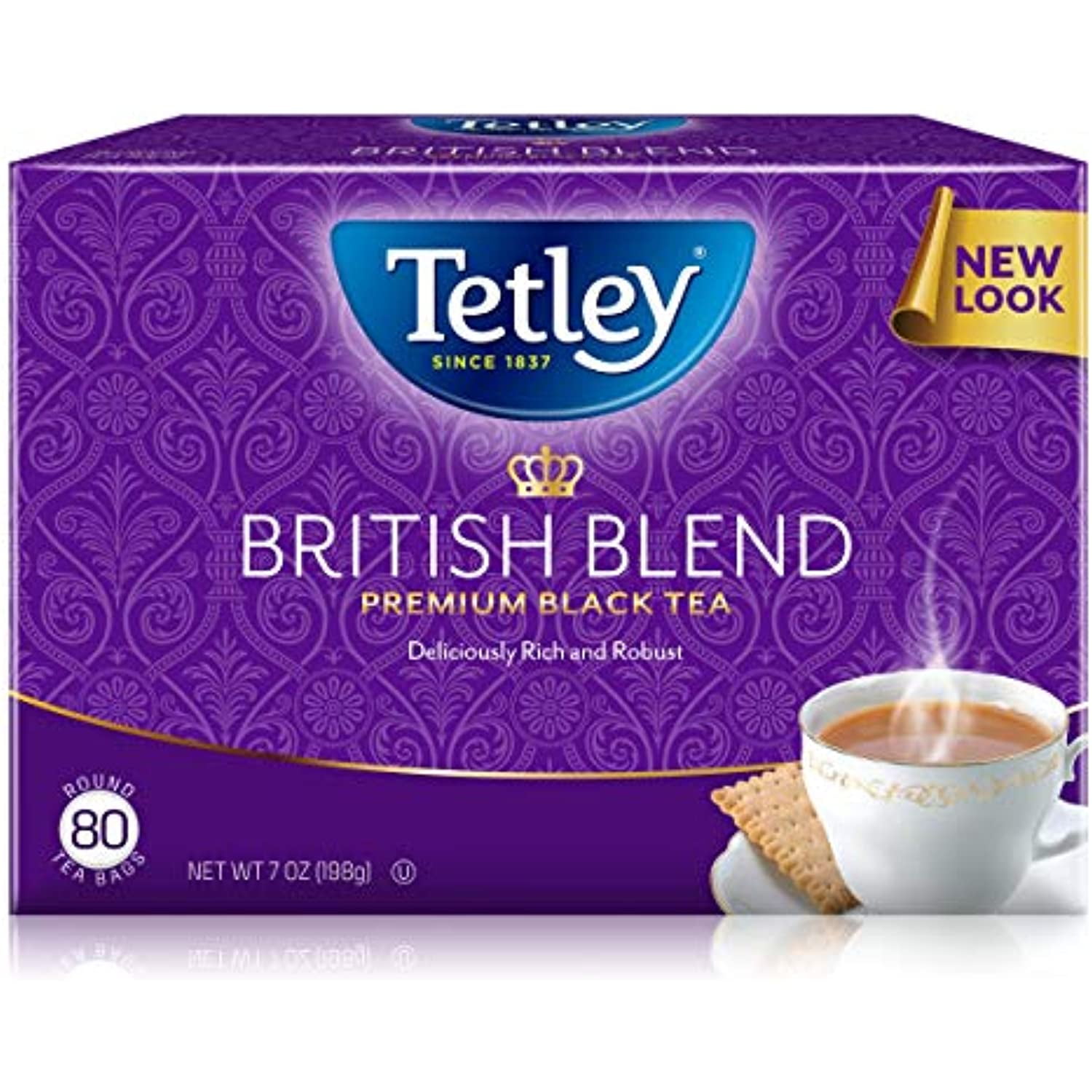 Tetley British Blend Decaf Black Tea Bags, 80 Count, Sustainable ...