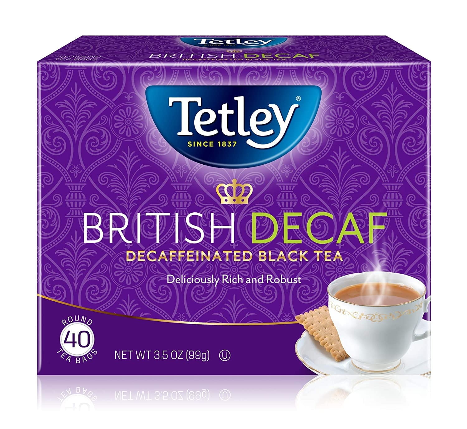 Tetley British Blend Decaf Black Tea, 40 Tea Bags, Pack of 6 - Walmart.com