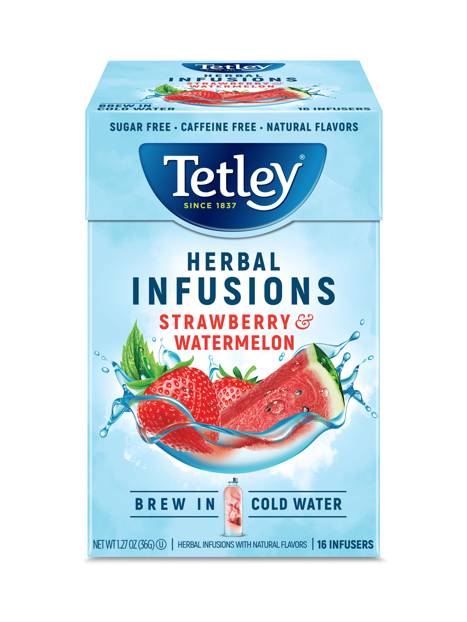 Tetley Herbal Infusions Strawberry & Watermelon Tea Bags, 16 Ct ...