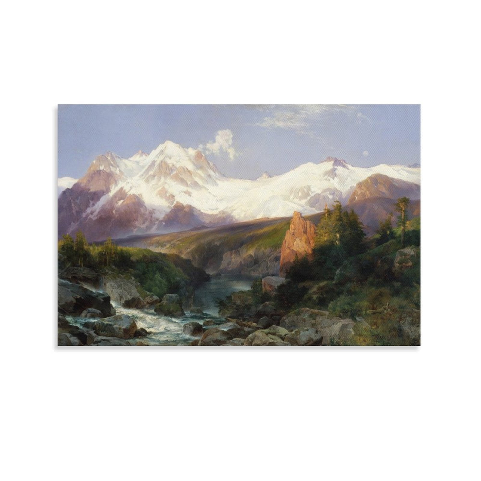 The Teton Range By Thomas Moran Art Prints Paintings Canvas Poster ...