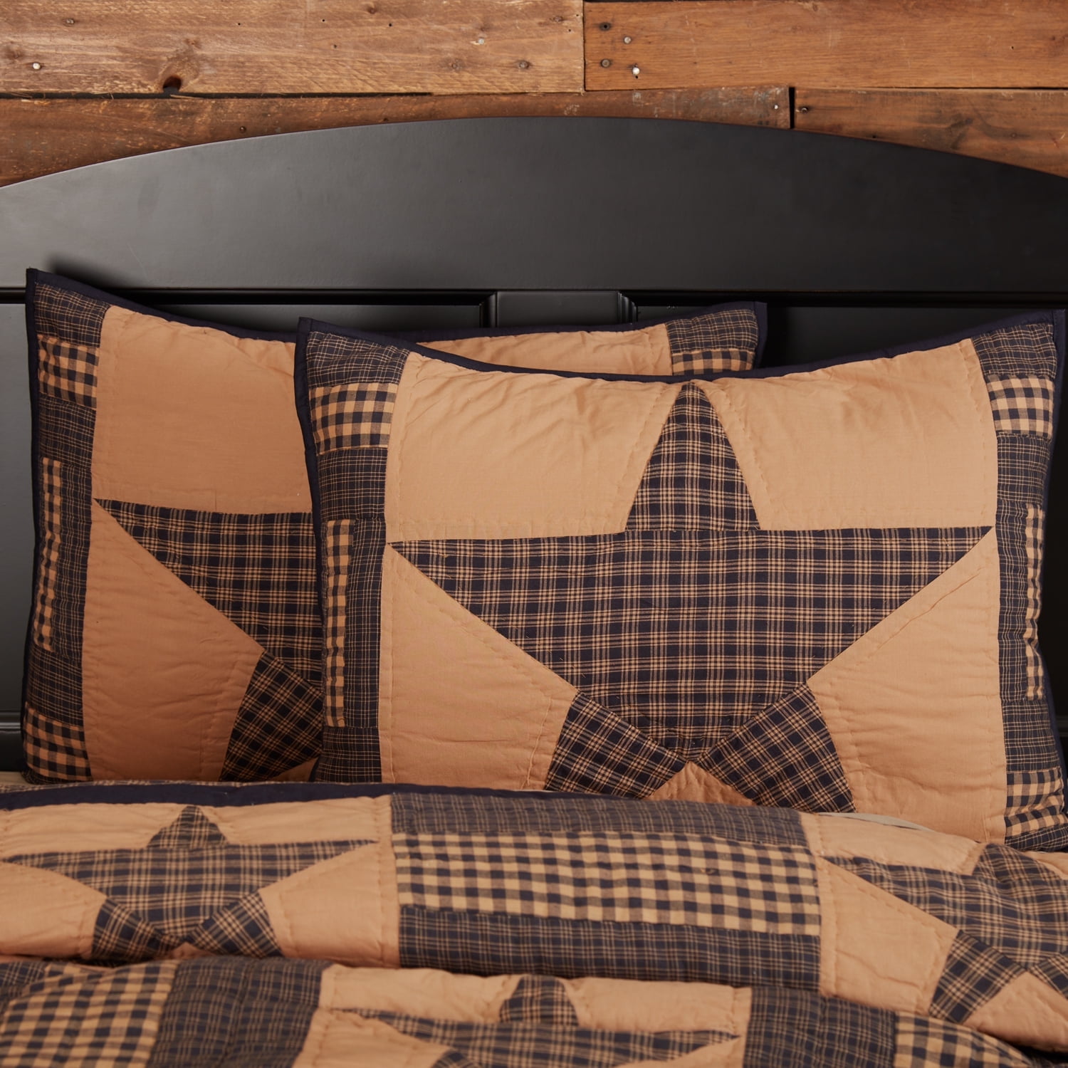 VHC Brands Teton Star Standard Sham 21x27 Country Patchwork Design ...