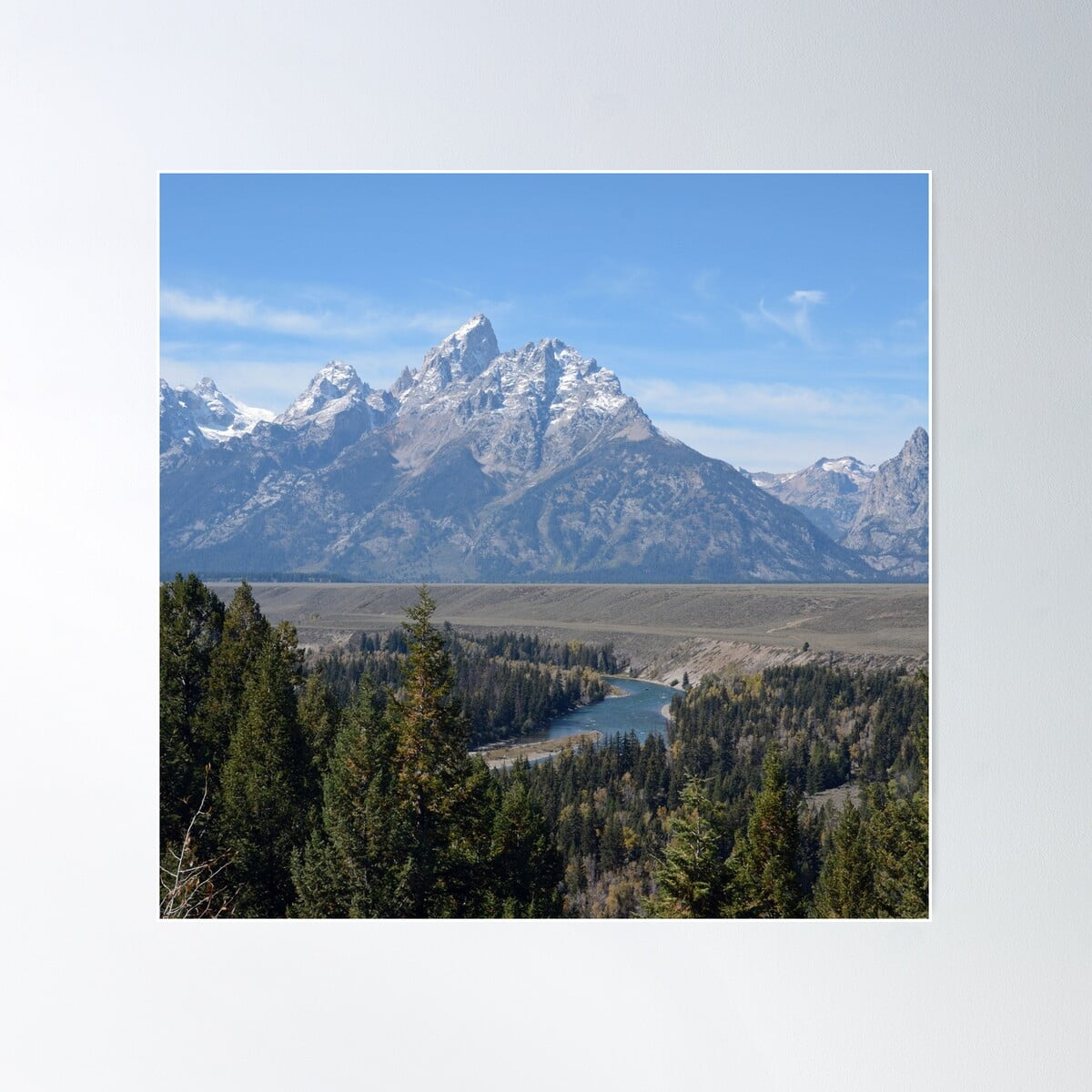 Tetons And The Snake River Poster Wall Art, Modern Wall Decor For ...