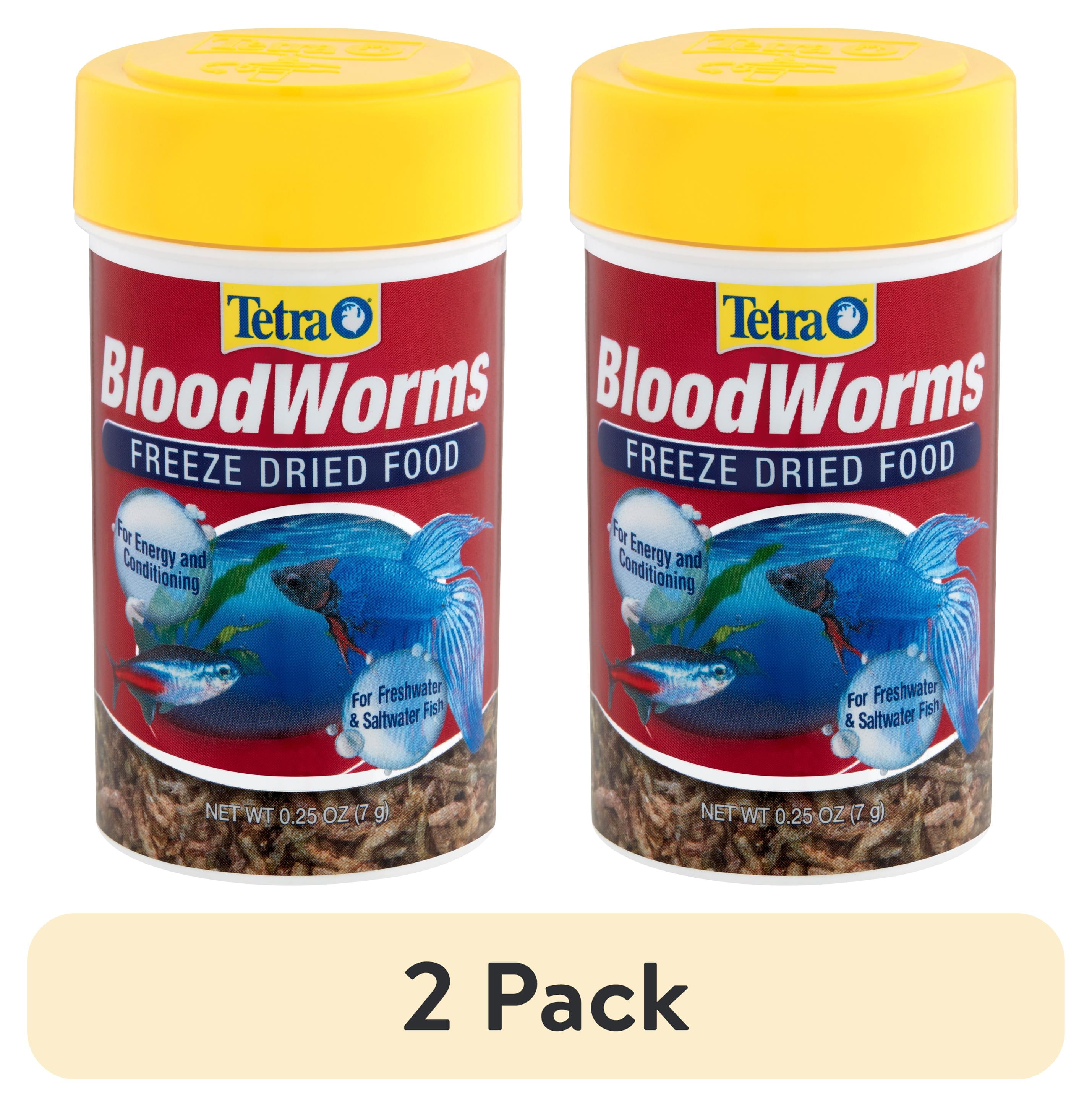 (2 pack) Tetra BloodWorms Freeze-Dried Food for Freshwater and ...