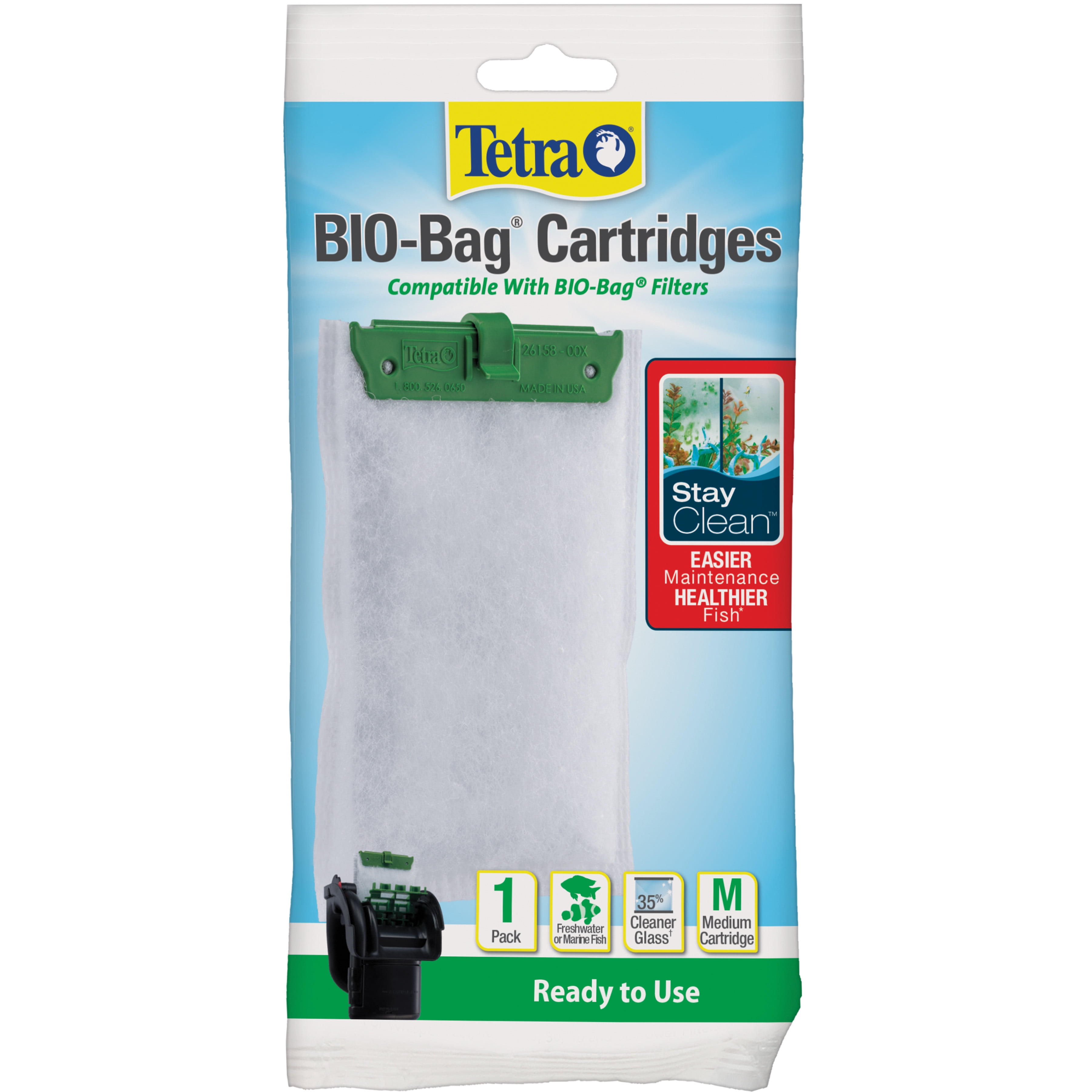 Tetra Bio-Bag Ready-to-Use Disposable Filter Cartridge for Aquariums ...
