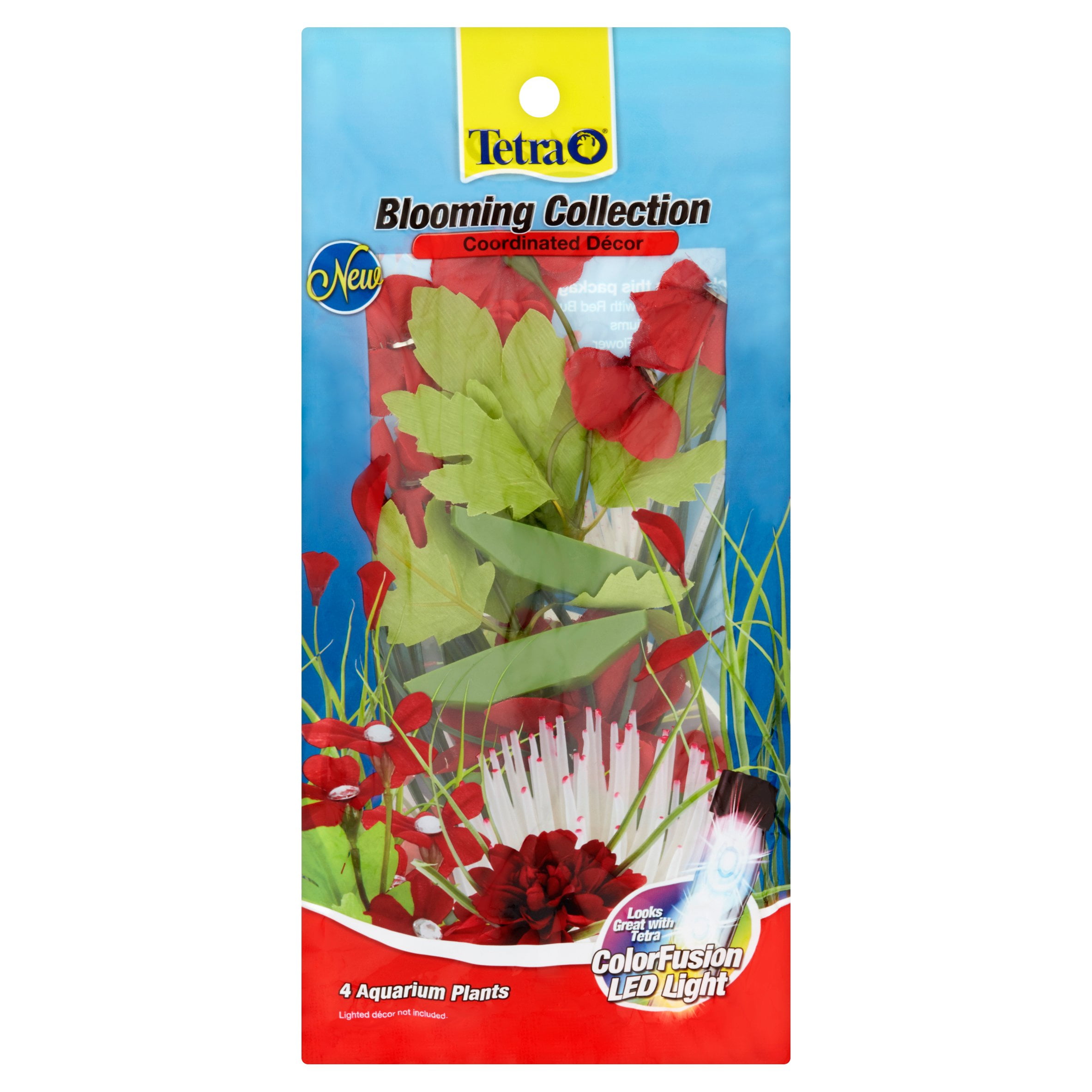 Tetra ColorFusion Plastic Blooming Plants 4 Count Variety Pack ...