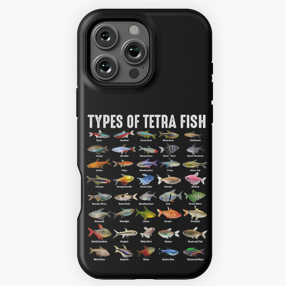 Tetra Fish Aquarium Species Pattern Art Phone Case with iPhone 17 to 11 ...