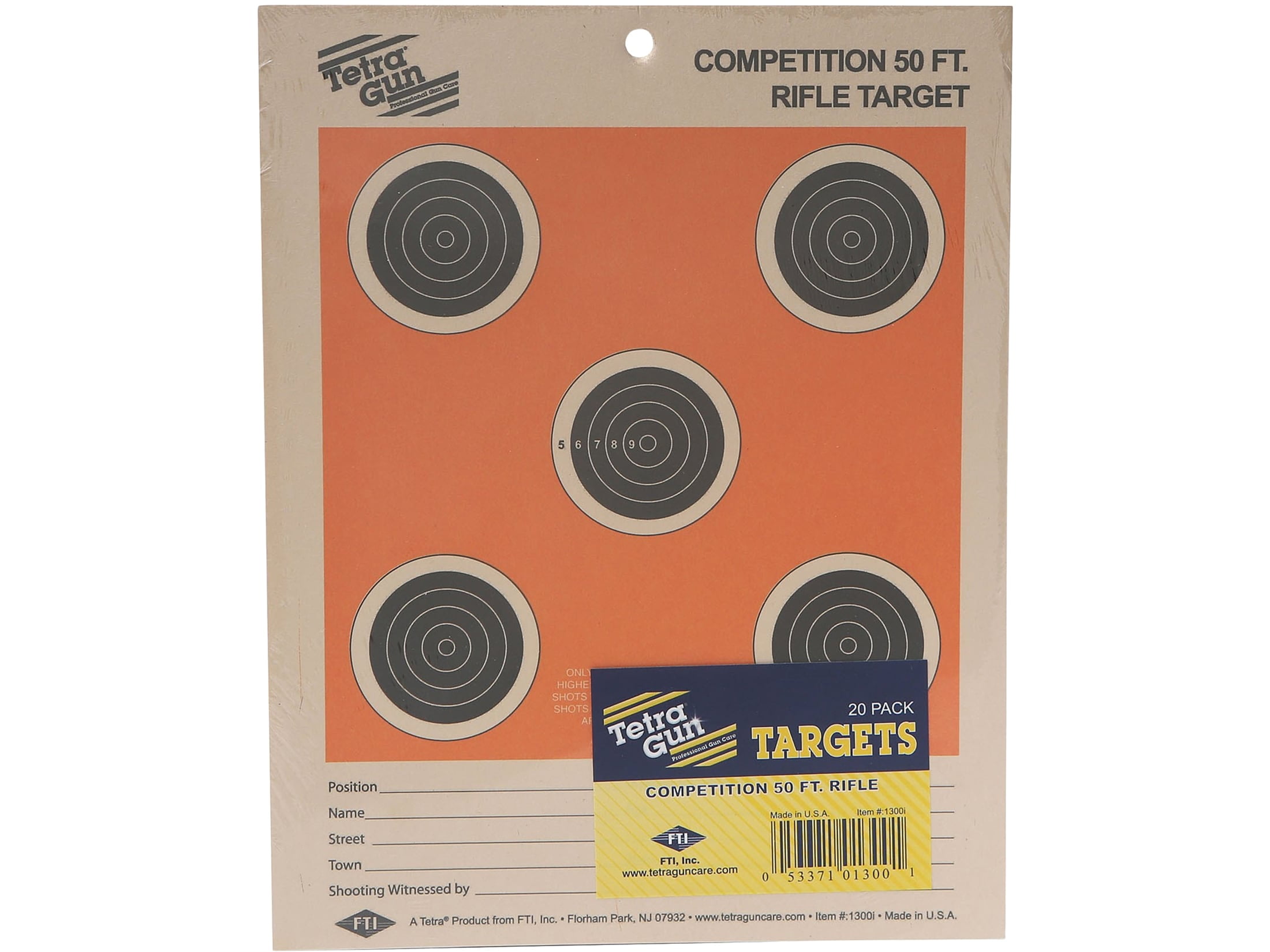 Tetra Gun Competition 50' Rifle Targets 10PK - Walmart.com