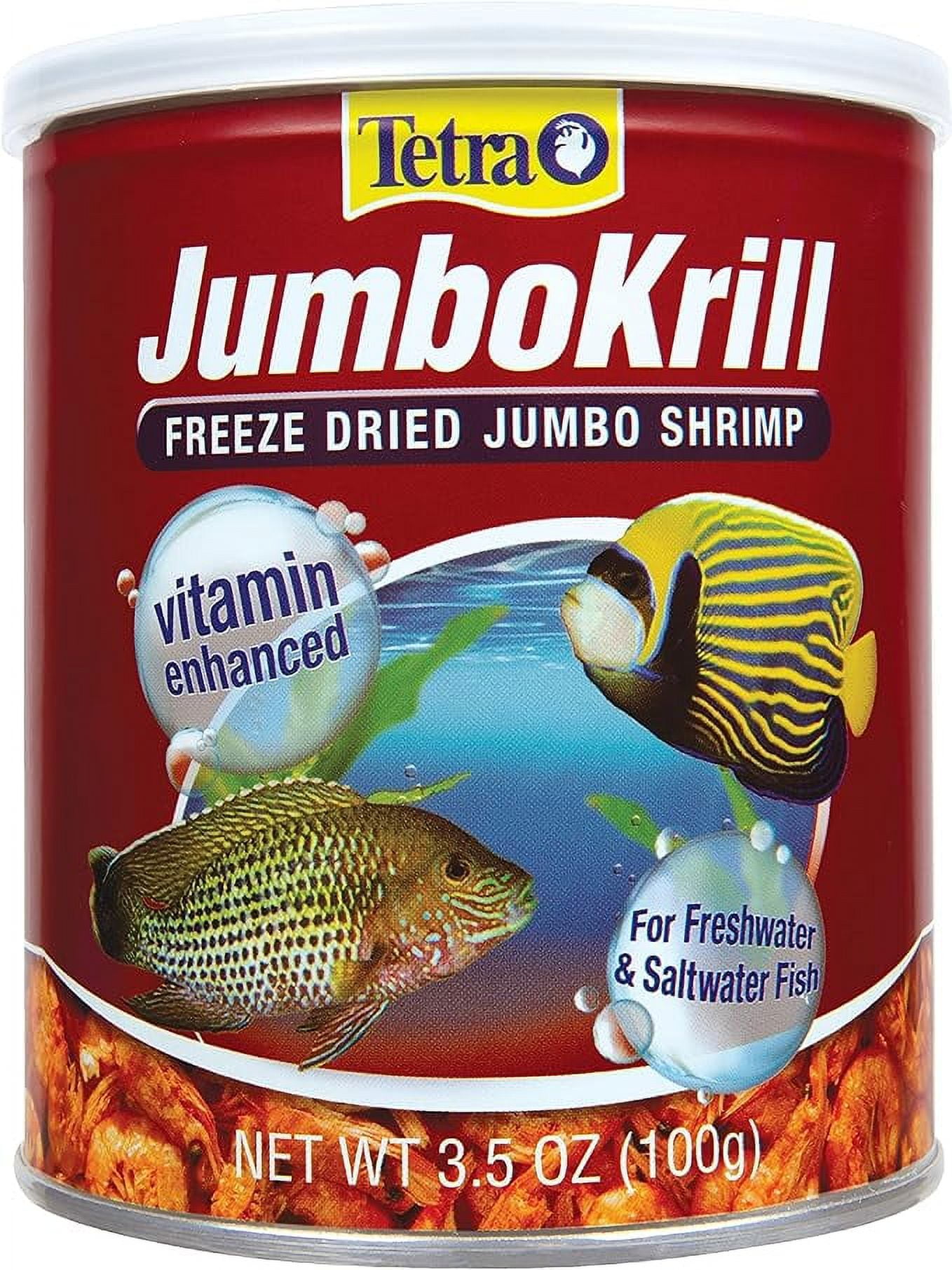 Tetra JumboKrill Freeze-Dried Jumbo Shrimp 3.5 Ounces, Natural Shrimp ...