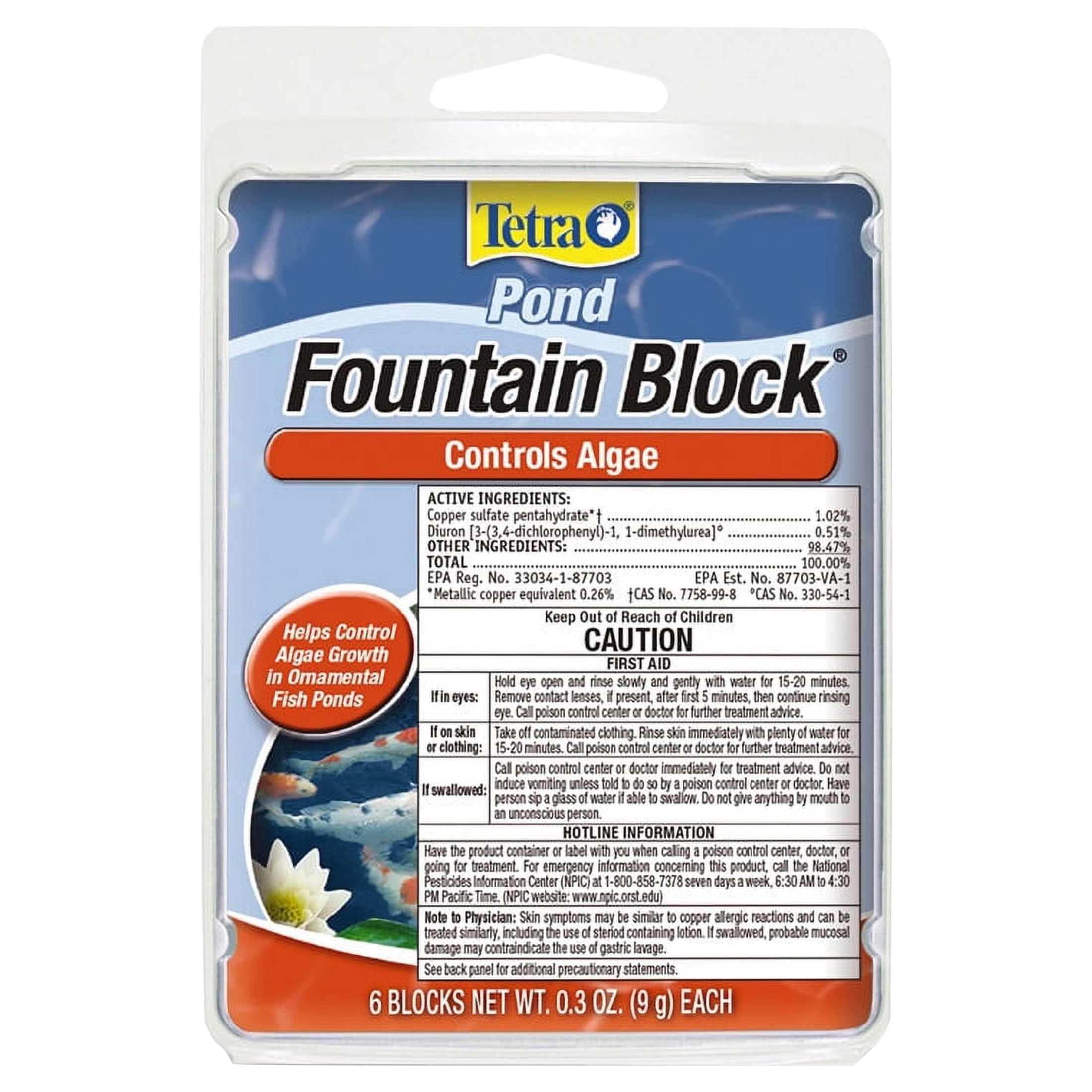 TetraPond Pond Fountain Block, Helps Control Algae Growth In Ornamental ...