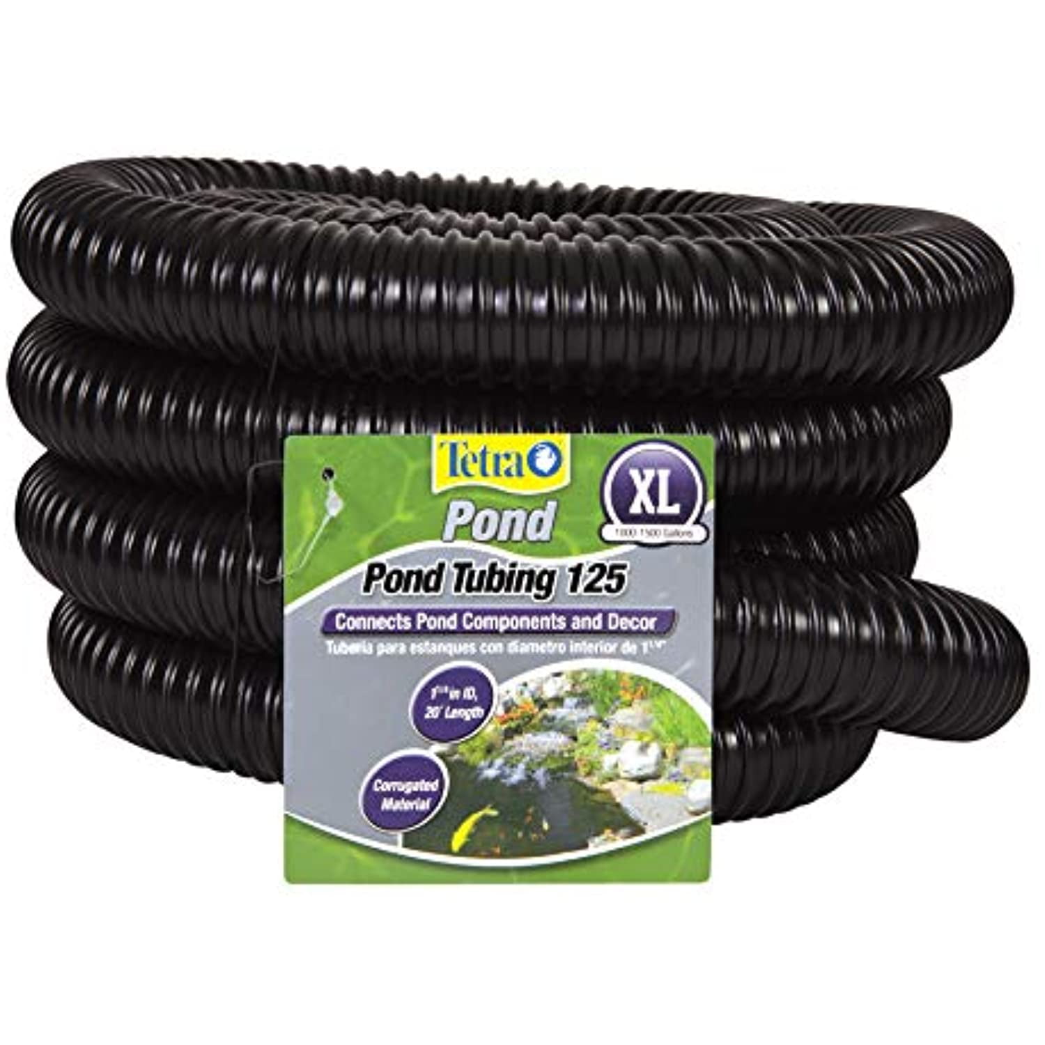 Tetra Pond Tubing, 1 ¼ Inch Diameter, 20 Feet Long, Durable Pump Hose ...
