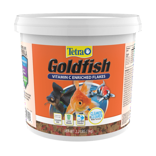 Tetra TetraFin Goldfish Flakes, Balanced Diet Fish Food, 2.2 lbs ...