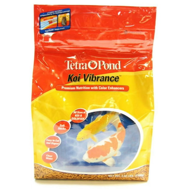 Tetra TetraPond Koi Vibrance 2.42 Pounds, Soft Sticks, Floating Pond ...