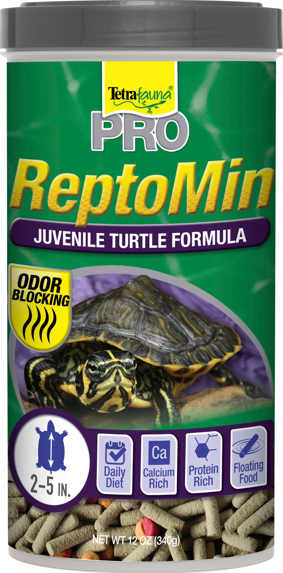 Tetra Tetrafauna Pro Reptomin Juvenile Turtle Food Formula, 12 oz ...