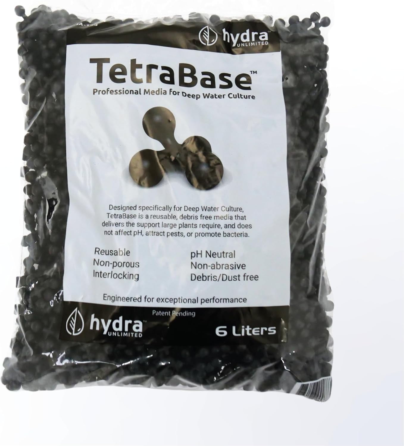 TetraBase Hydroponic Grow Media 1 Liter Bag | Reusable, pH Neutral, Non ...