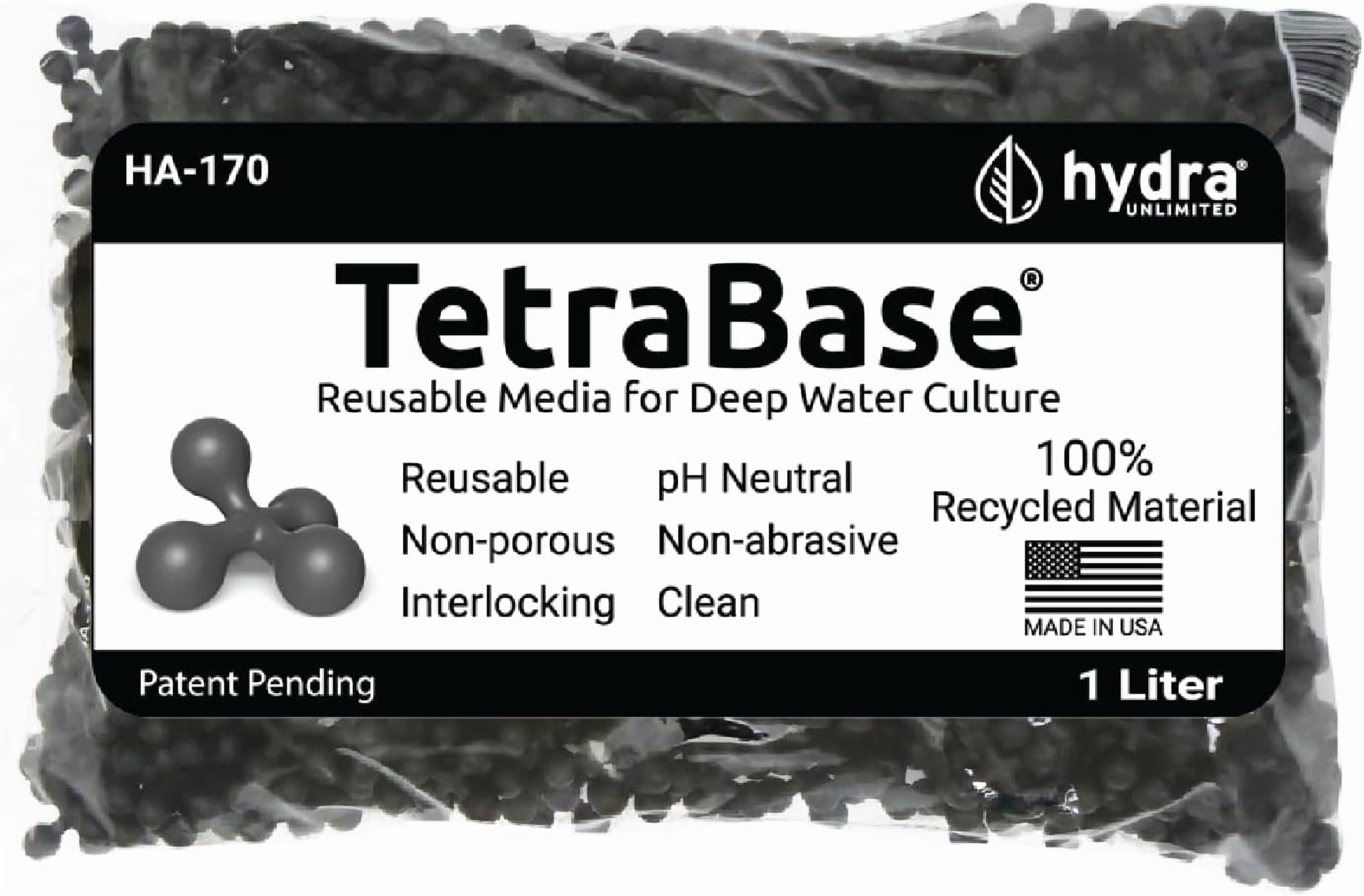 TetraBase Hydroponic Grow Media 1 Liter Bag | Reusable, pH Neutral, Non ...