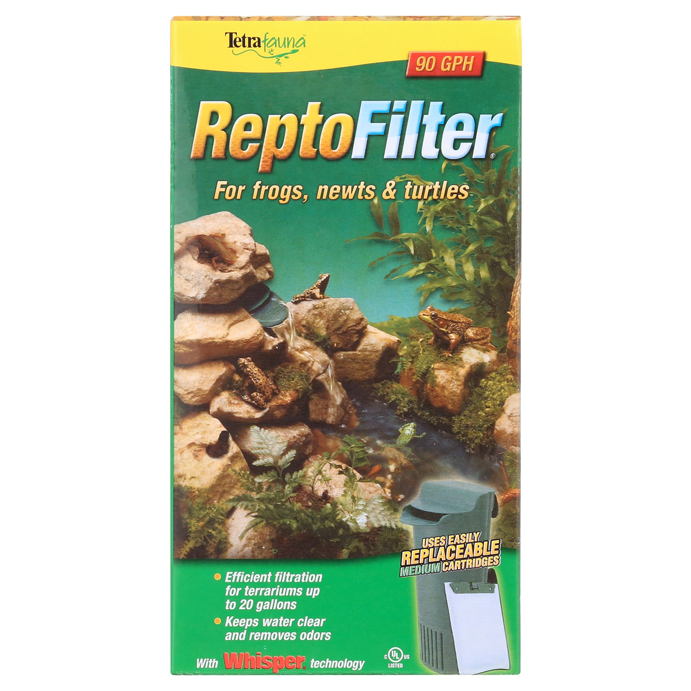 Tetra ReptoFilter for Terrariums, 3-Stage Filtration, 2 Inches Water ...