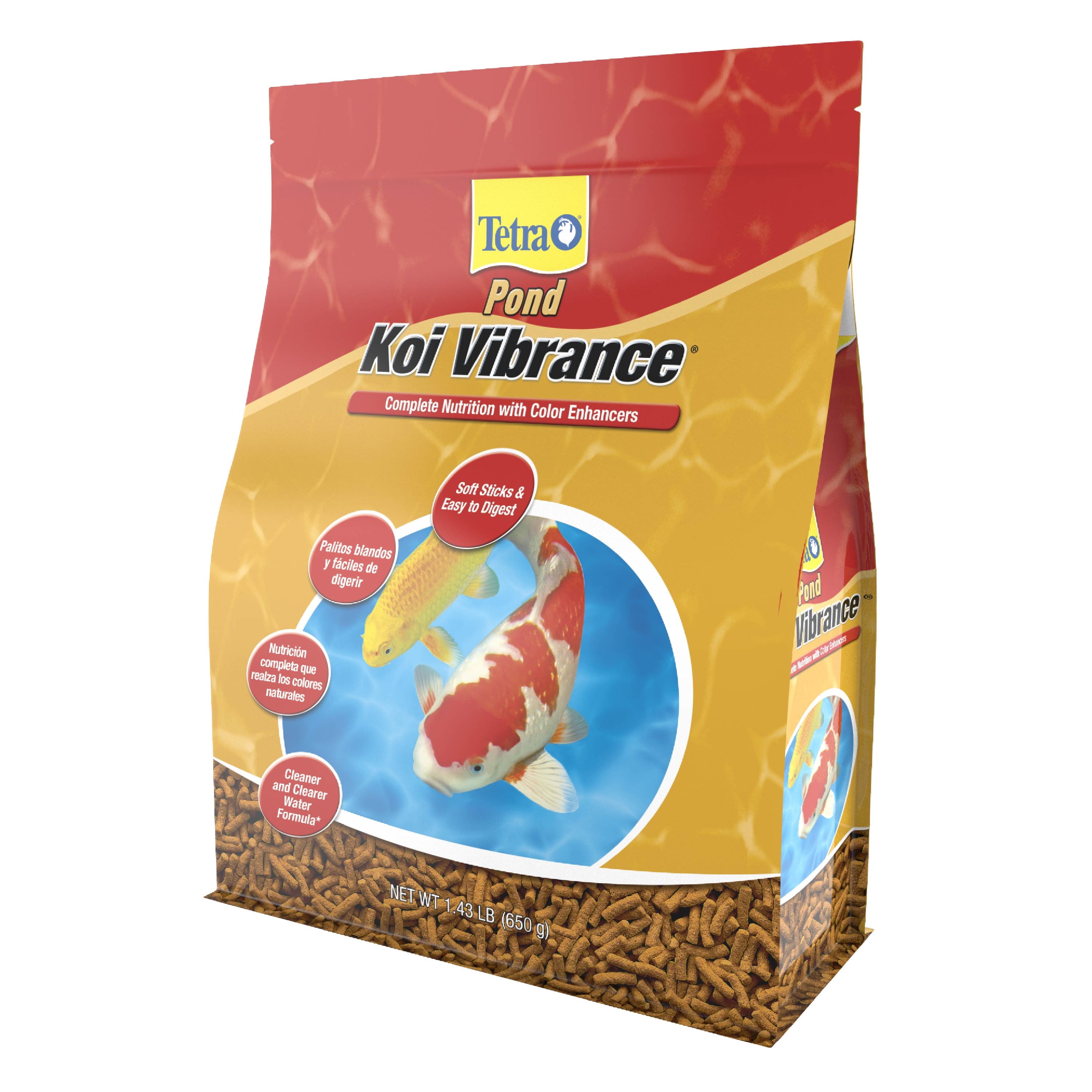 Tetra Pond Koi Vibrance Color Enhancing Floating Pond Fish Food, 1.43 ...