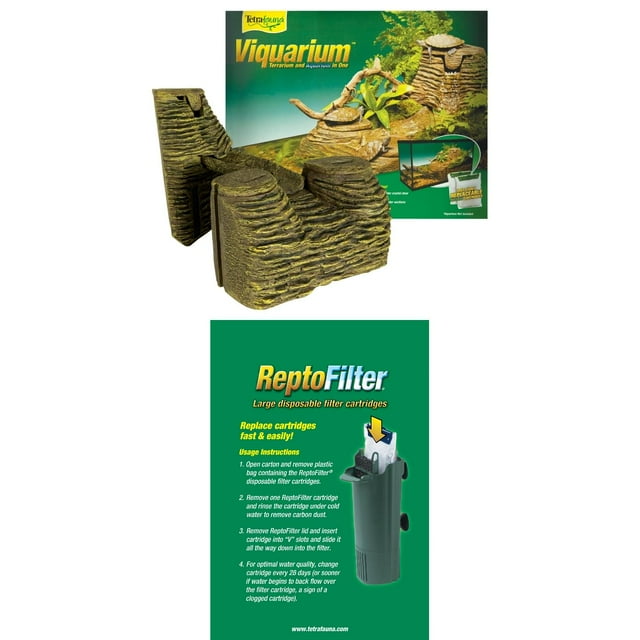 Tetrafauna Viquarium Decorative Aquarium & Terrarium Filter with 3 ...