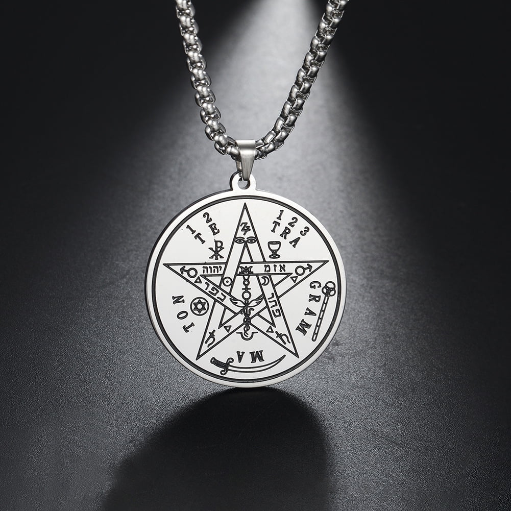 Tetragrammaton Pentacle Necklace Magical Pentagram Protection Amulet ...