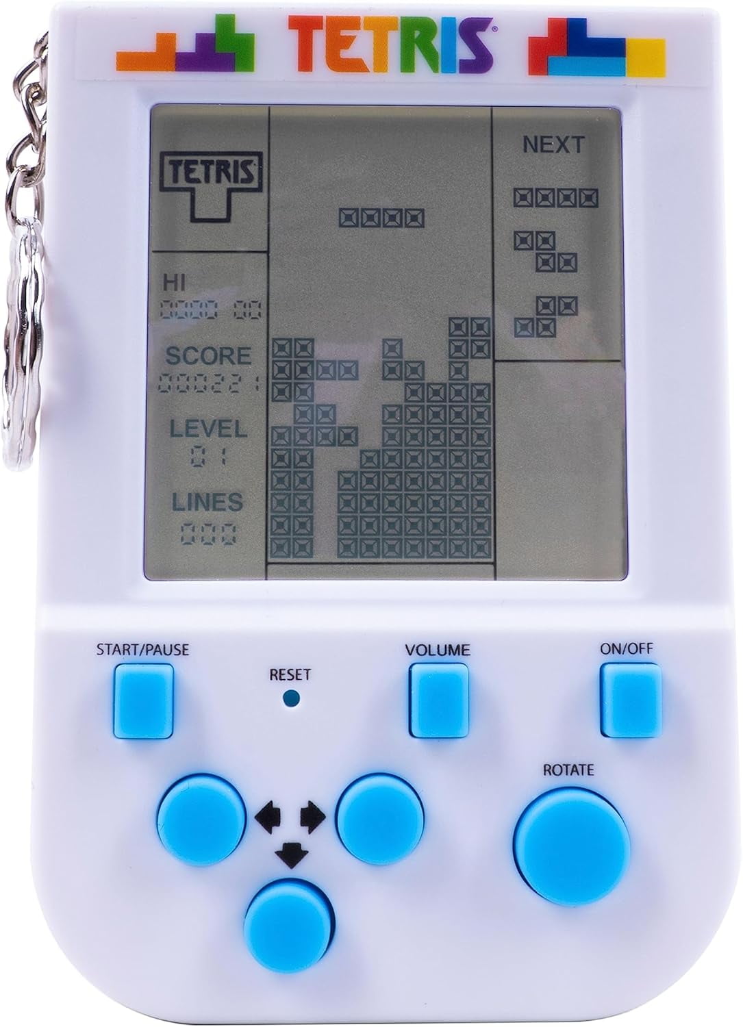 Tetris Keyring Handheld Arcade Game - Retro Mini Portable Handheld ...