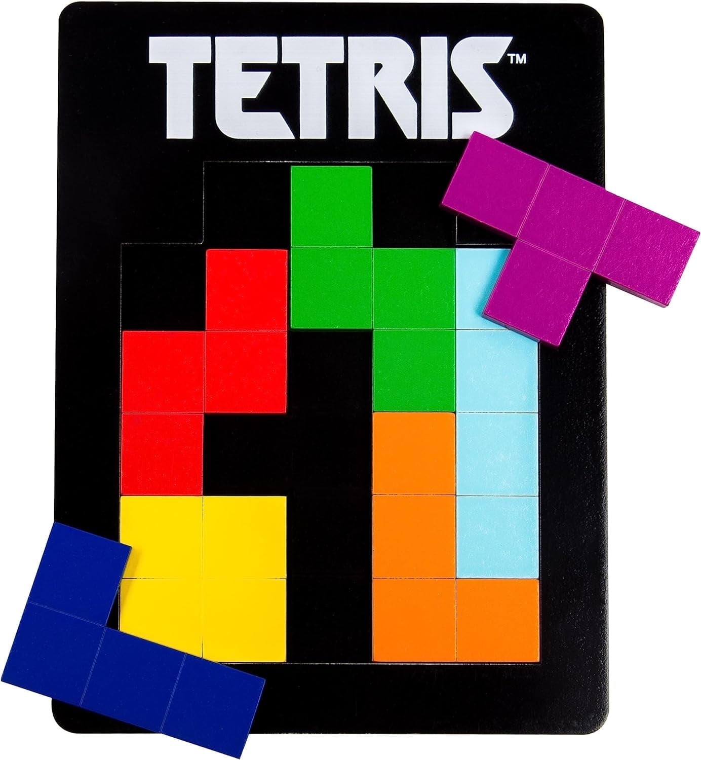 Fizz Creations Tetris Tetrimino Shapes 3D Puzzle. Includes 7 Wooden ...