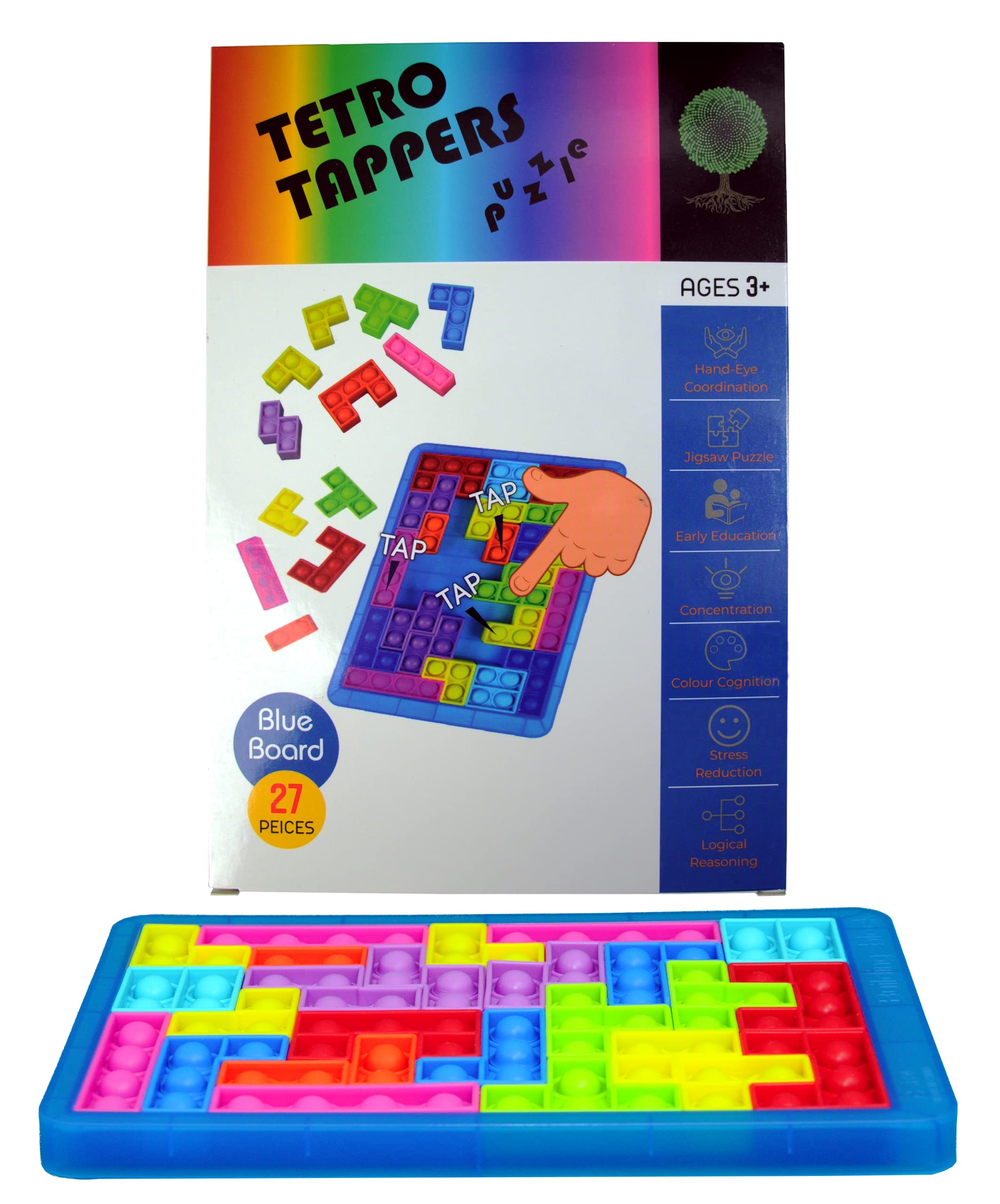 Tetro Tappers pop it Puzzle, a Good Kids Birthday Party Game. A pop ...