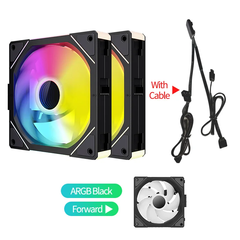 Teucer JM-1 PC Case Fan Mirror Cycle ARGB 120mm 12v/4Pin PWM Low Noise ...