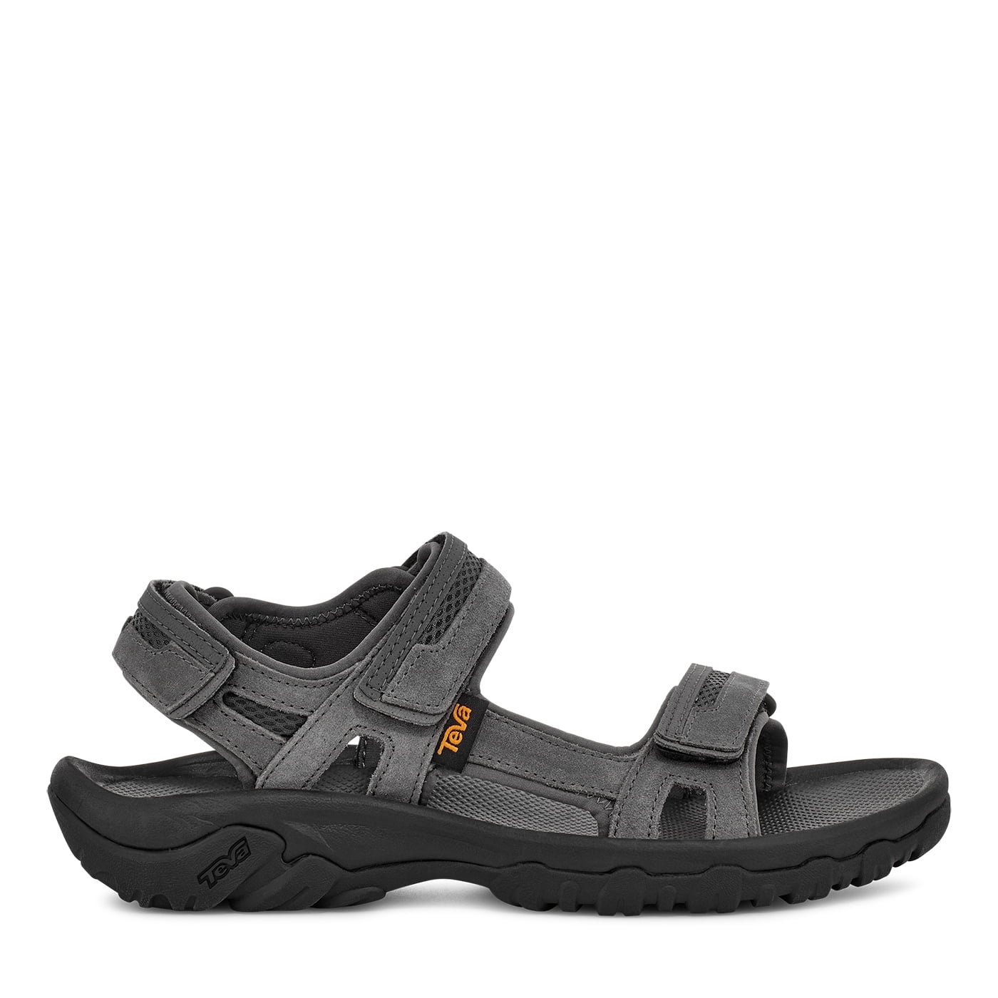 Teva Hudson Leather Men's Sandal in Dark Gull Grey, Size 12 - Walmart.com