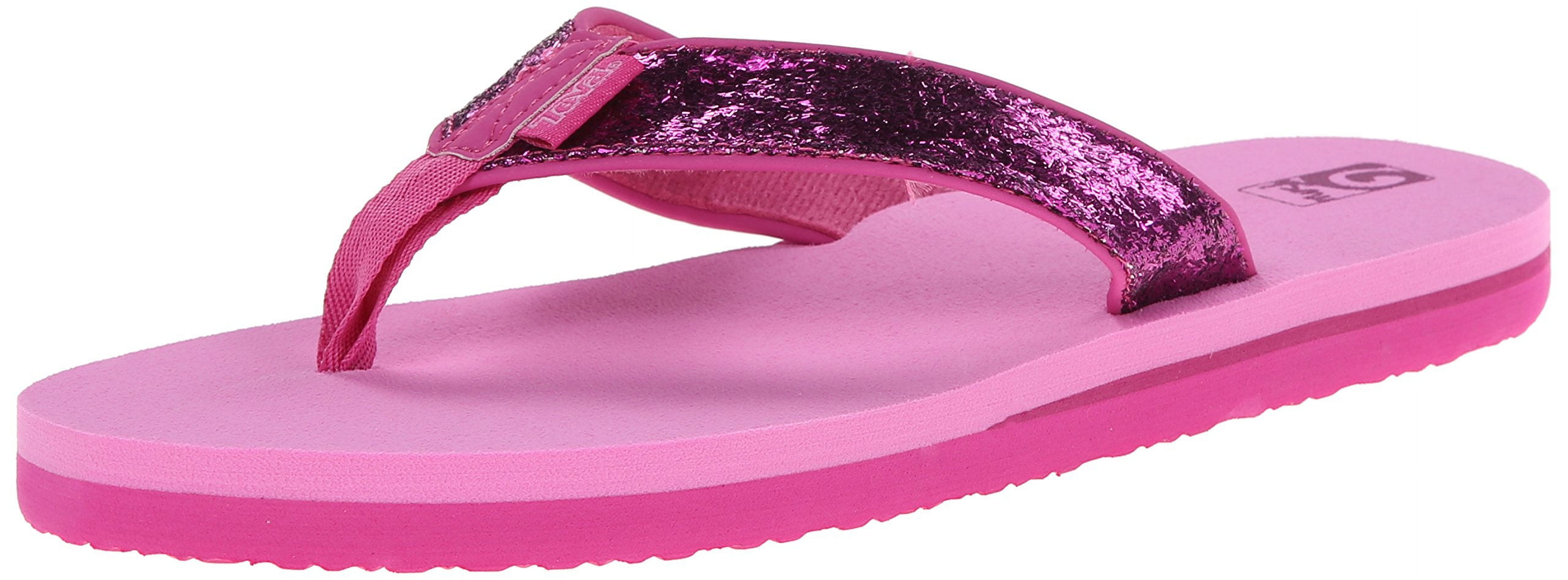 Teva Mush II Kids Flip Flop Sandal (Little Kid/Big Kid), Pink Glitter ...