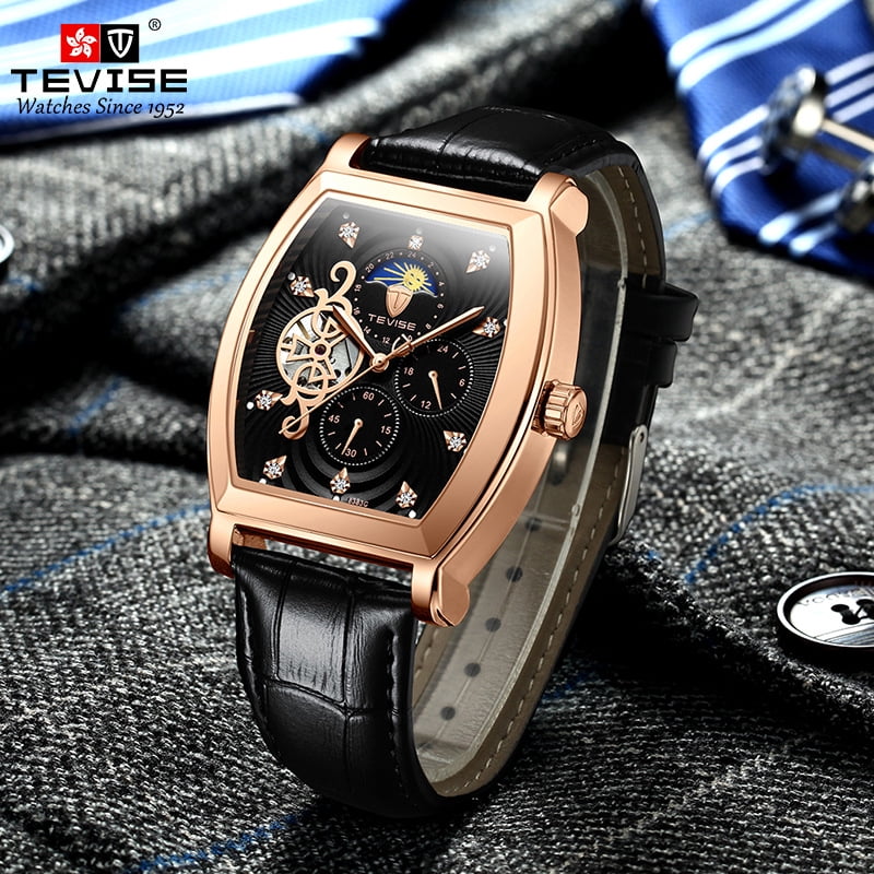Tevise Top Automatic Self-winding Watch Men Tourbillon Men's Mechanical ...