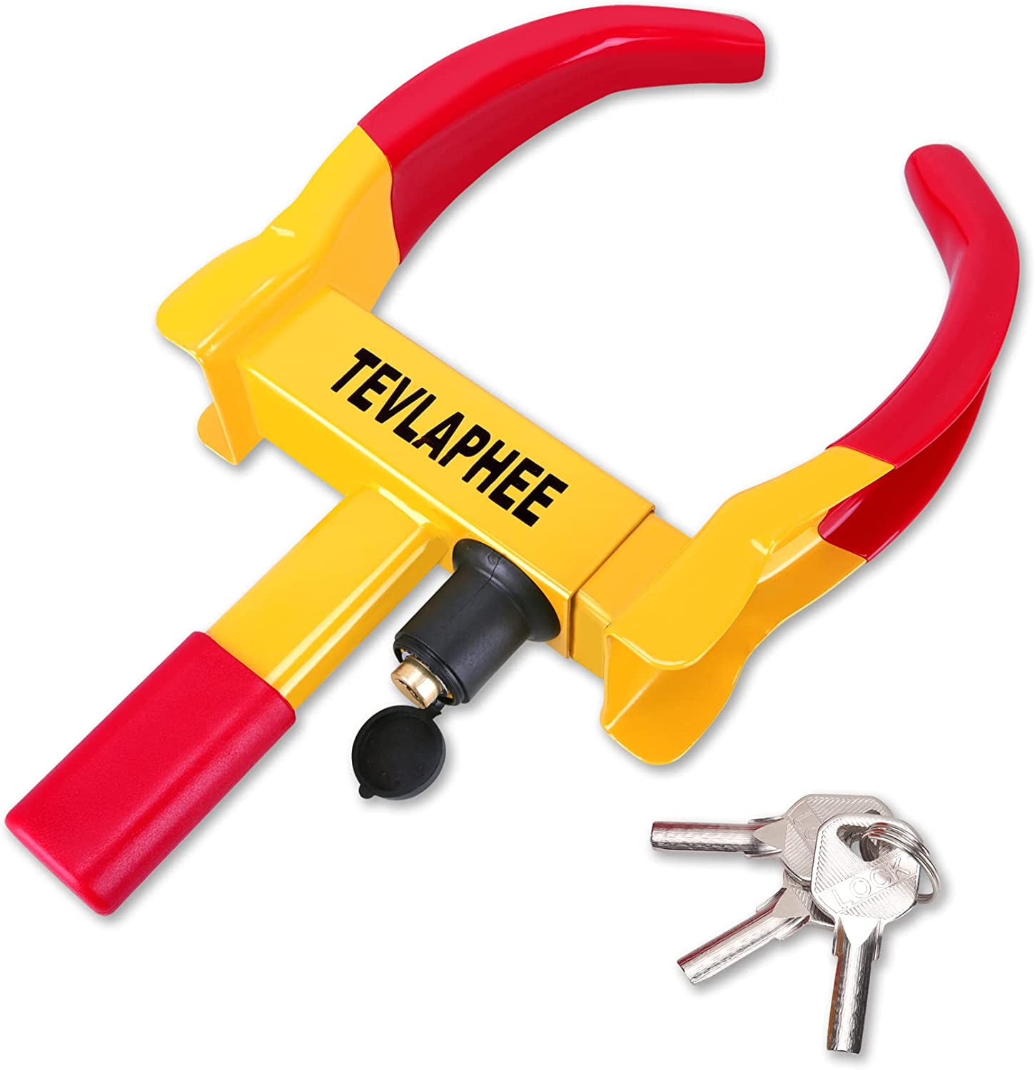 Tevlaphee Universal Steel Wheel Lock - Anti-Theft, Heavy-Duty for Car ...