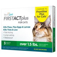 TevraPet FirstAct Plus Flea & Tick Prevention for Large Dogs 45-88 lbs ...