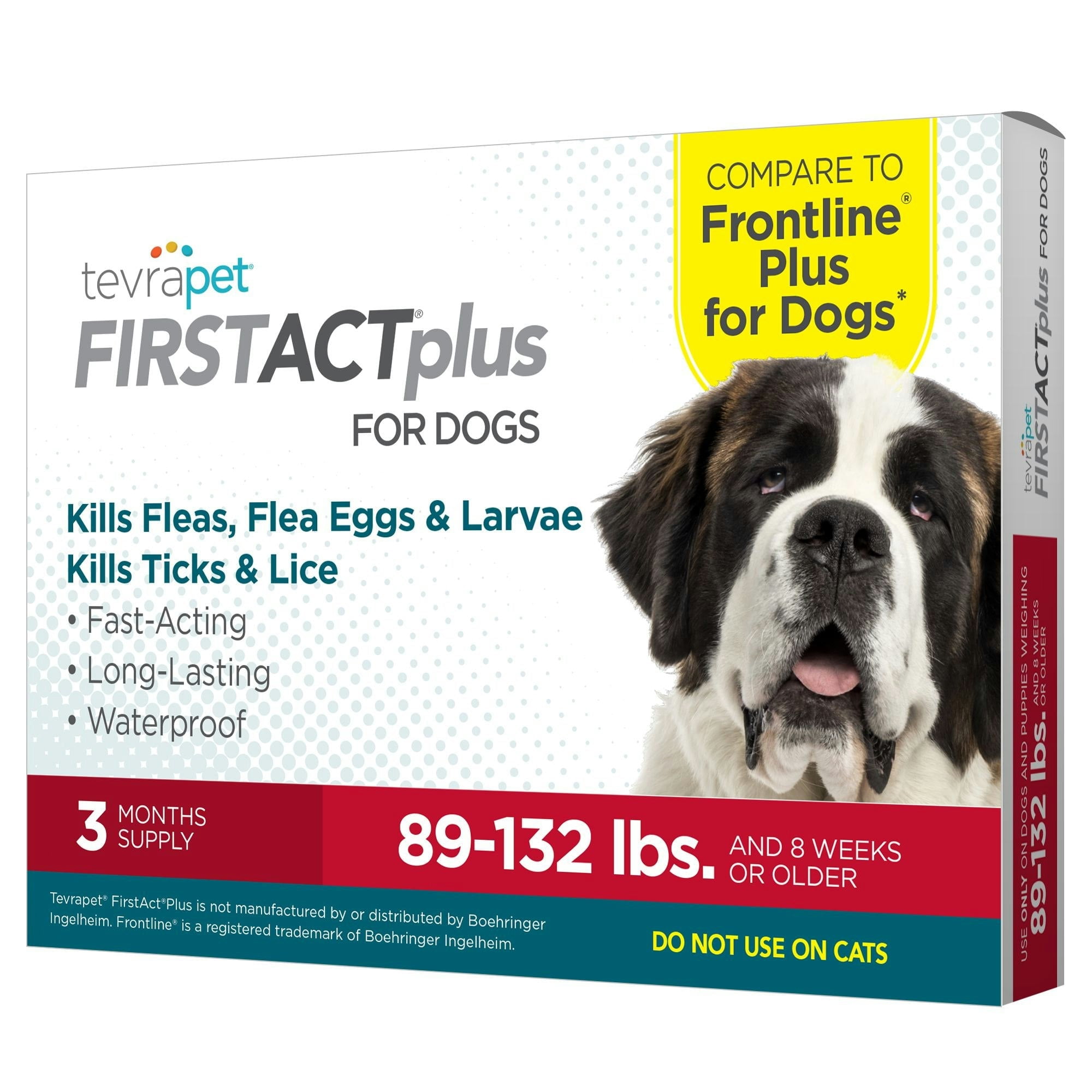 TevraPet FirstAct Plus Flea and Tick Prevention for Extra Large Dogs ...