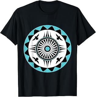 Tewa Native American Thunderbird Circle Zia Symbol T-Shirt - Walmart.com