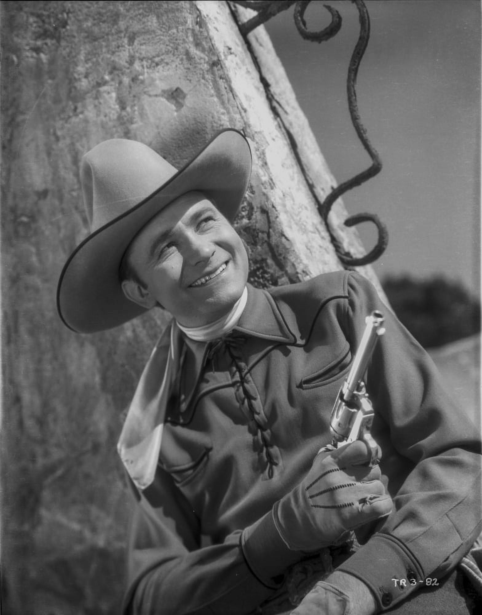Tex Ritter aiming a revolver Photo Print (24 x 30) - Walmart.com