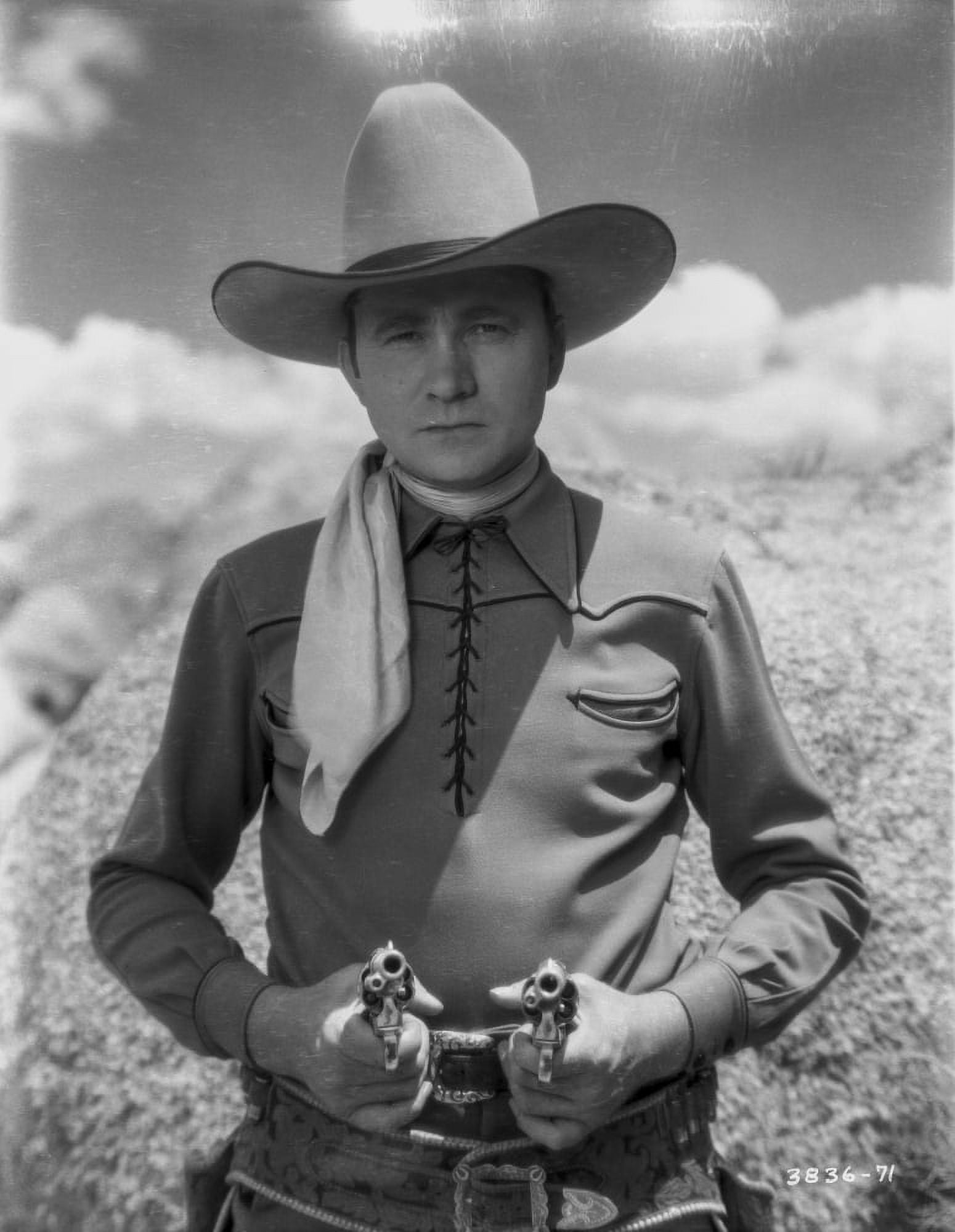 Tex Ritter aiming revolvers Photo Print (8 x 10) - Walmart.com