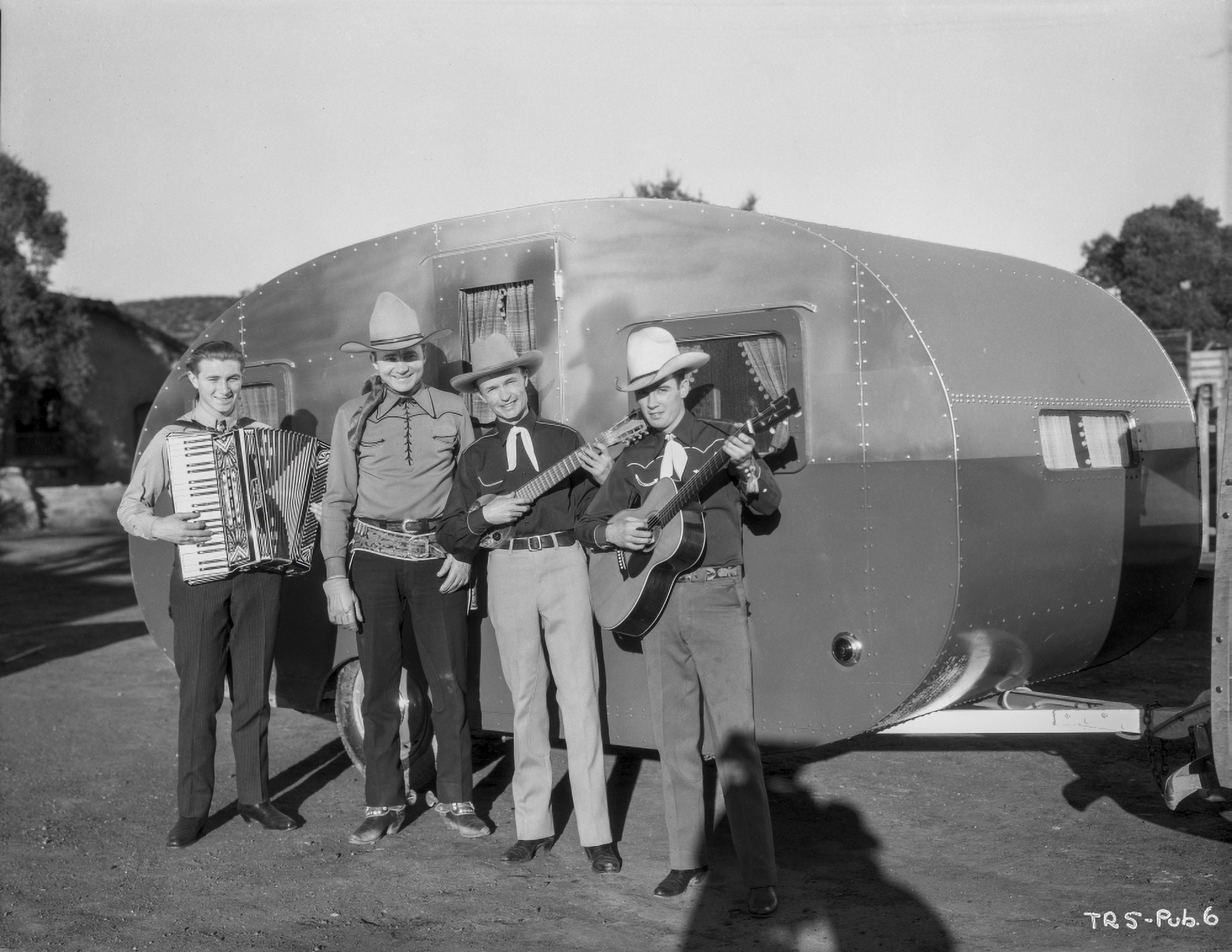 Tex Ritter and a band beside a trailer Photo Print (24 x 30) - Walmart.com