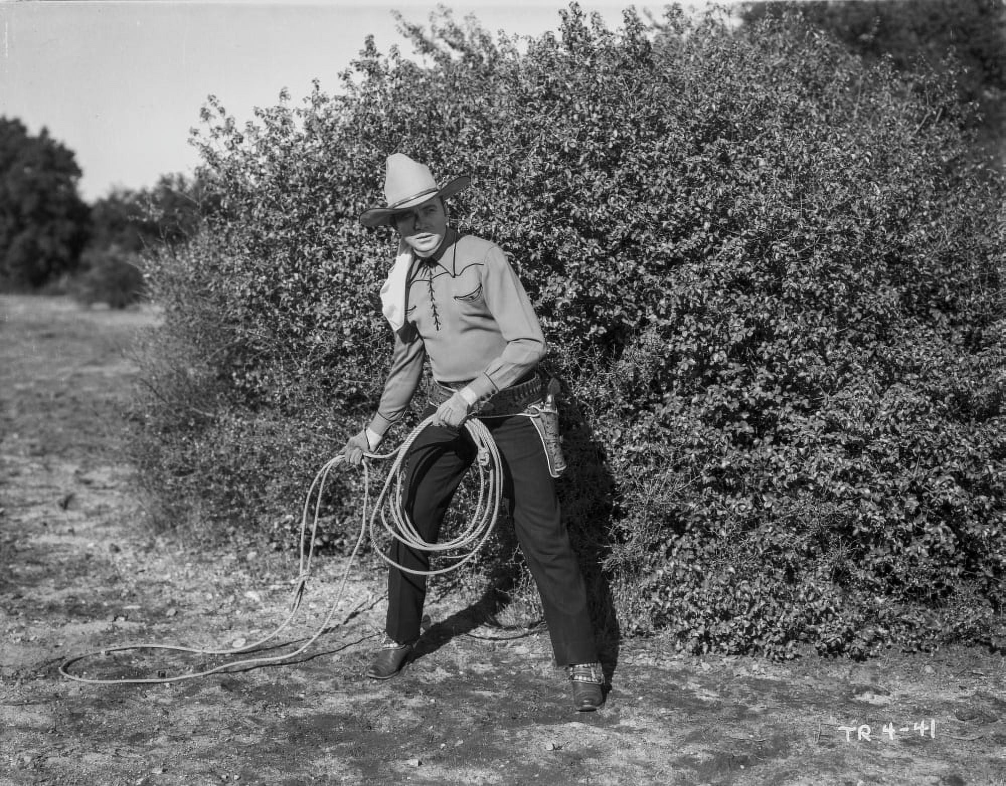 Tex Ritter with a lasso Photo Print (24 x 30) - Walmart.com