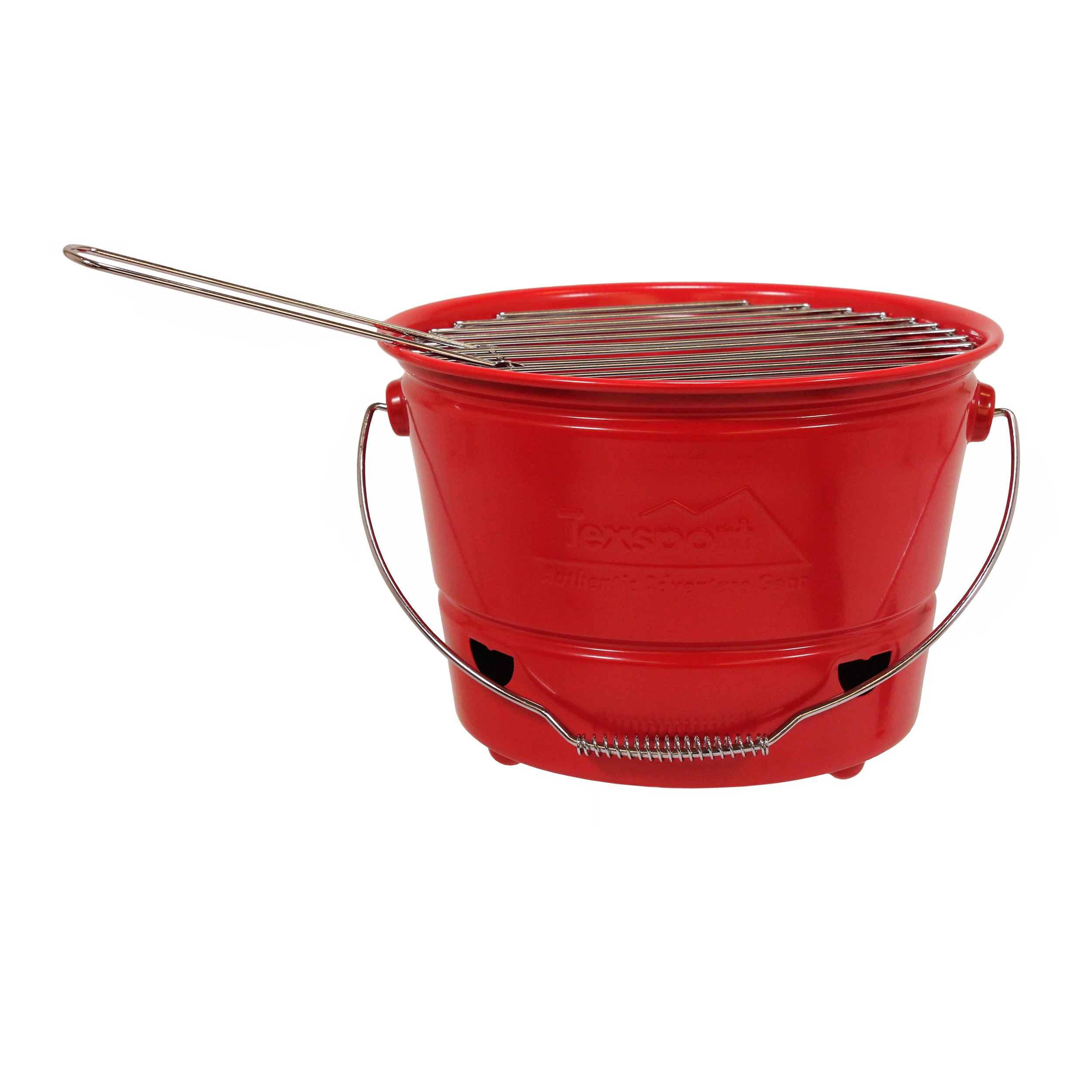 Texsport 15099 EZ BBQ Bucket Red Easy to set up - Walmart.com