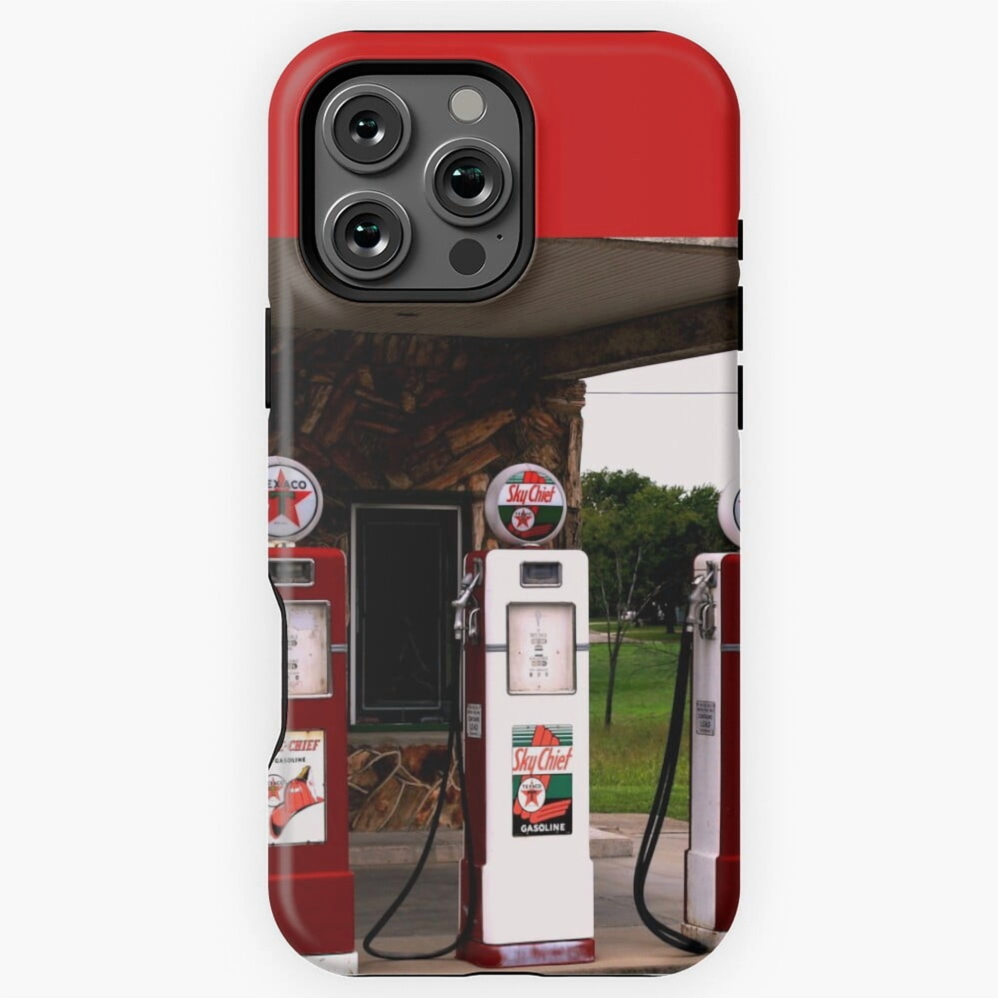 Texaco Gas Pumps Vintage Retro Sign Phone Case for iPhone 16 15 14 13 ...