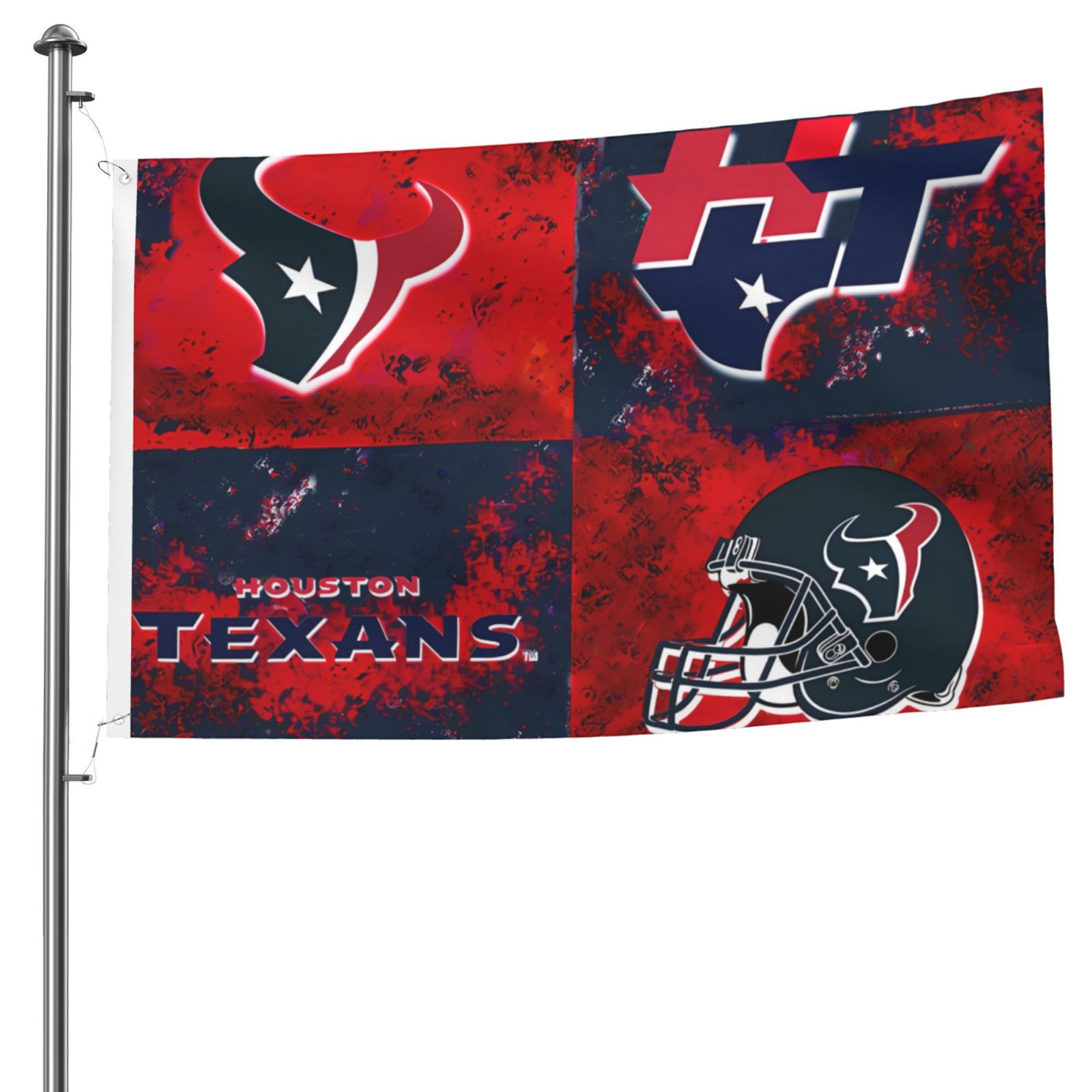 Texans Football Sport Fans Double Two Sided House Flag 5X8FT，Welcome ...