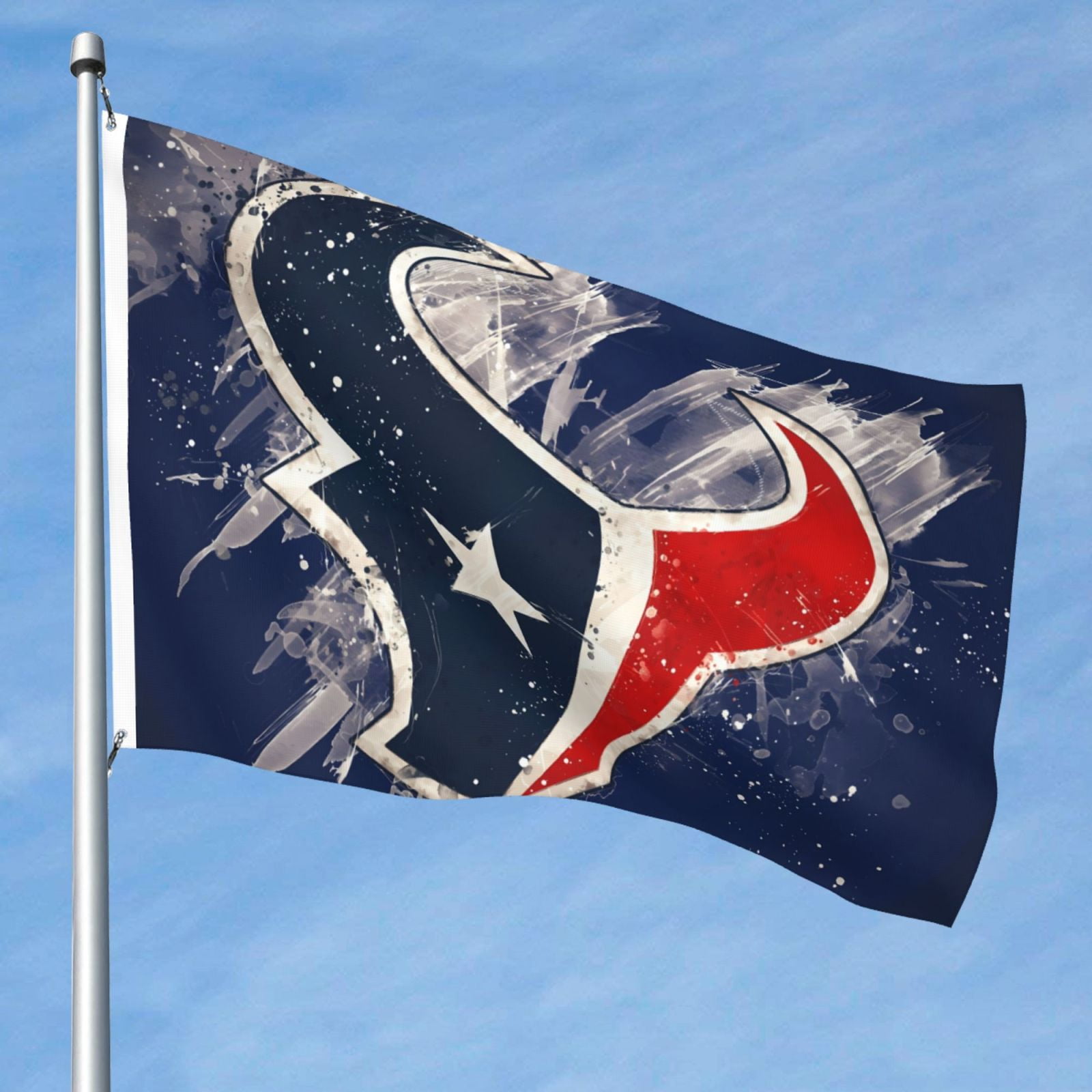 Texans Football Team Double-Sided Flag 5x8ft, Garden Hanging Flag, Game ...
