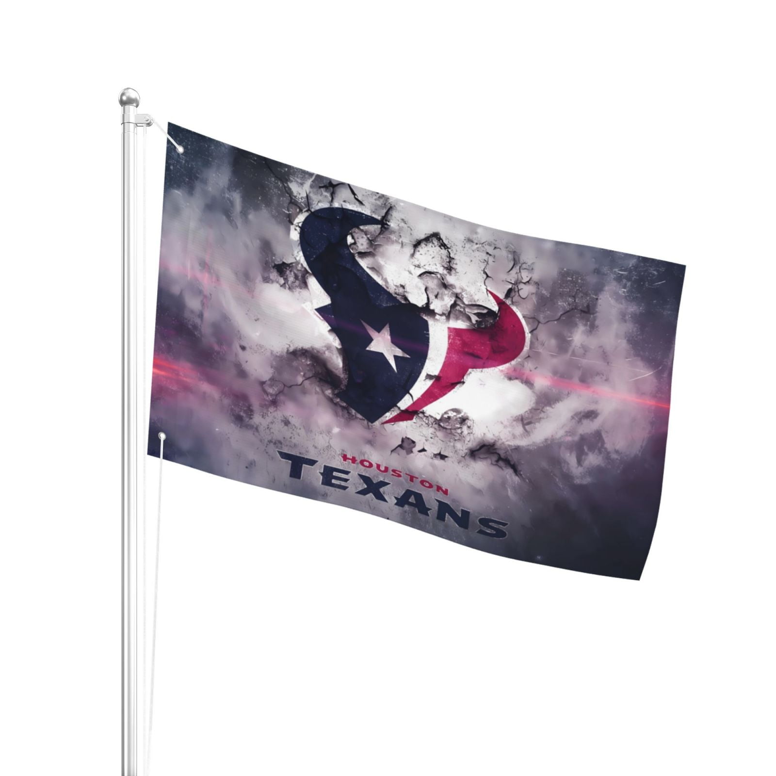 Texans Football Team Graphic 3-Ply Double Sided Flag 2x3ft in Vibrant ...