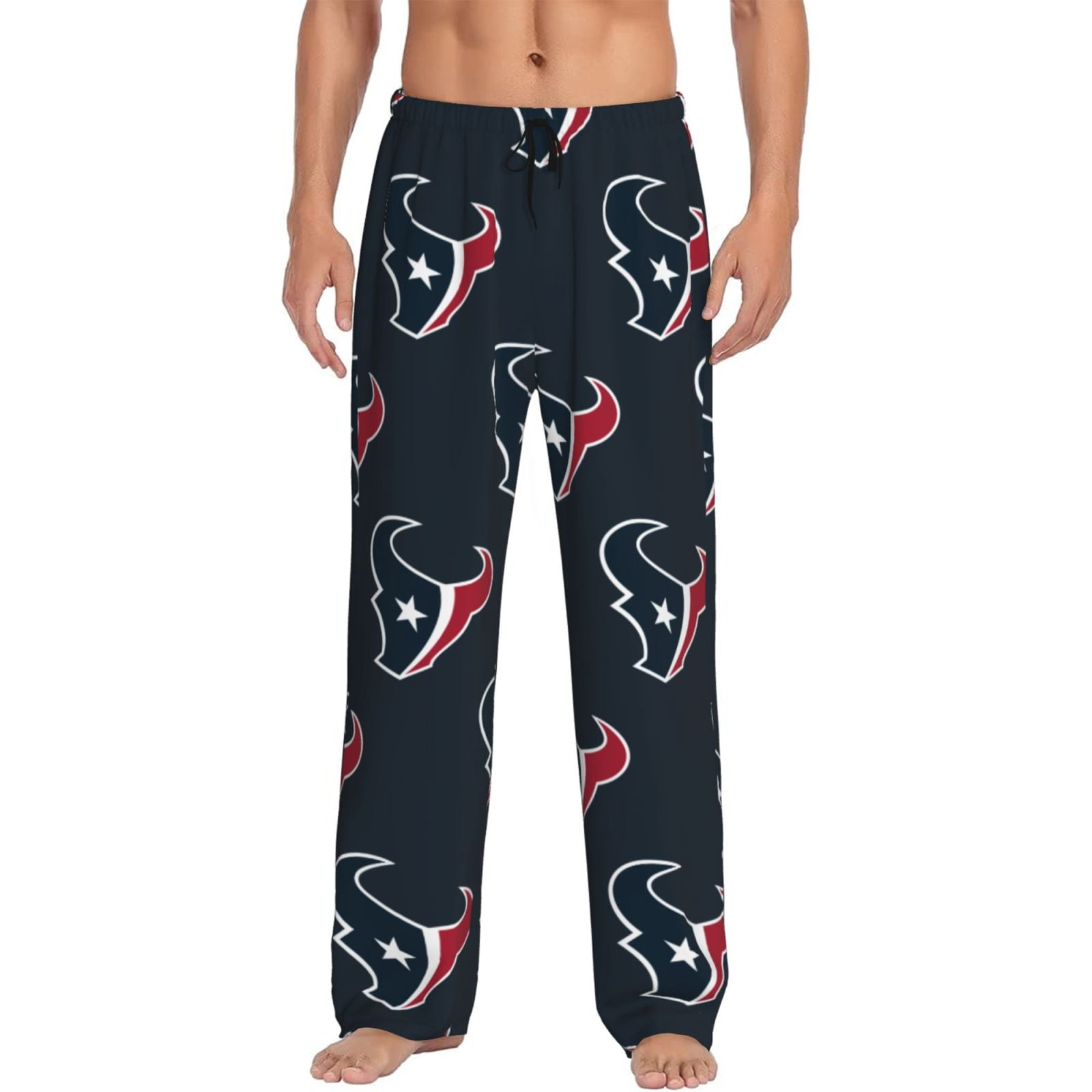 Texans Football Team Men's Autumn And Winter Home Print Long Pajama ...