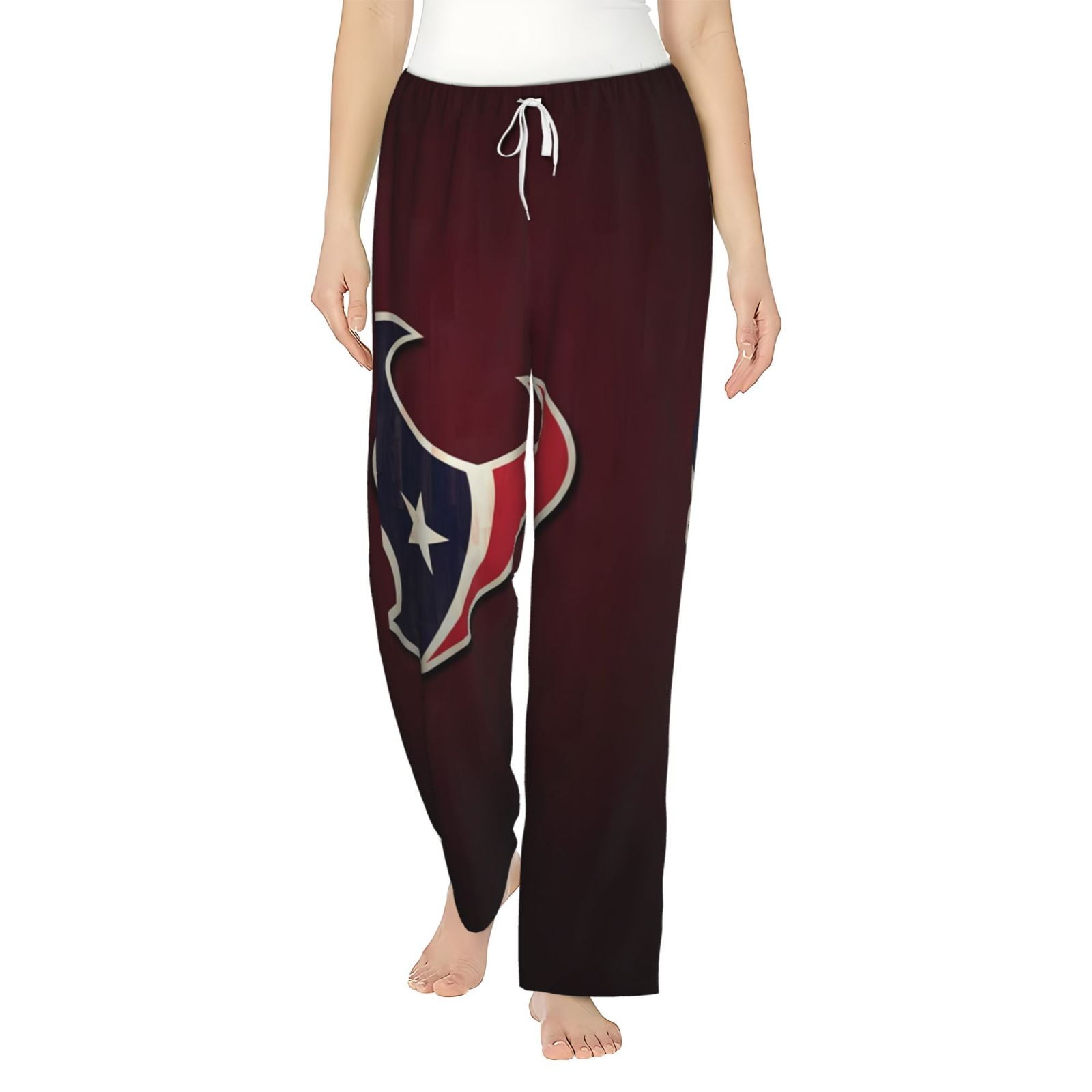 Texans Football Team Themed Women's Long Pajama Pants with Side Pockets ...