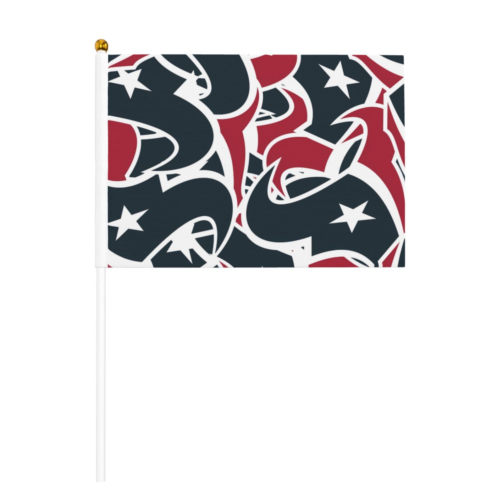 Texans Logo Printing Handheld Flag 6 Piece 5.5x8.2in Double Sided Match ...
