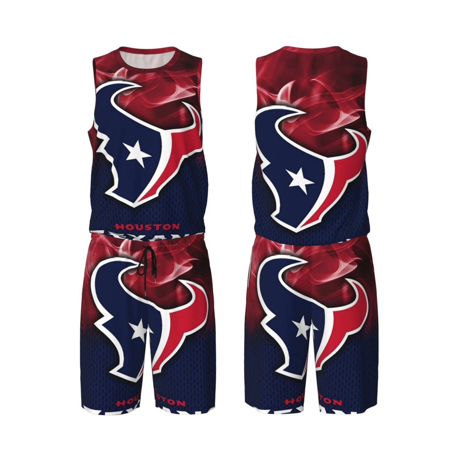 Texans Men’s Basketball Uniform Set Men Basketball Jersey and Shorts ...