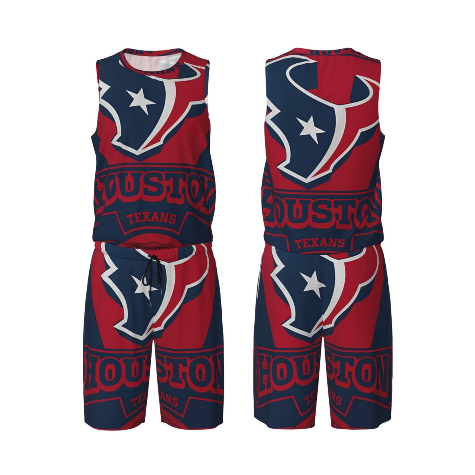 Texans Men’s Basketball Uniform Set Men Basketball Jersey and Shorts ...