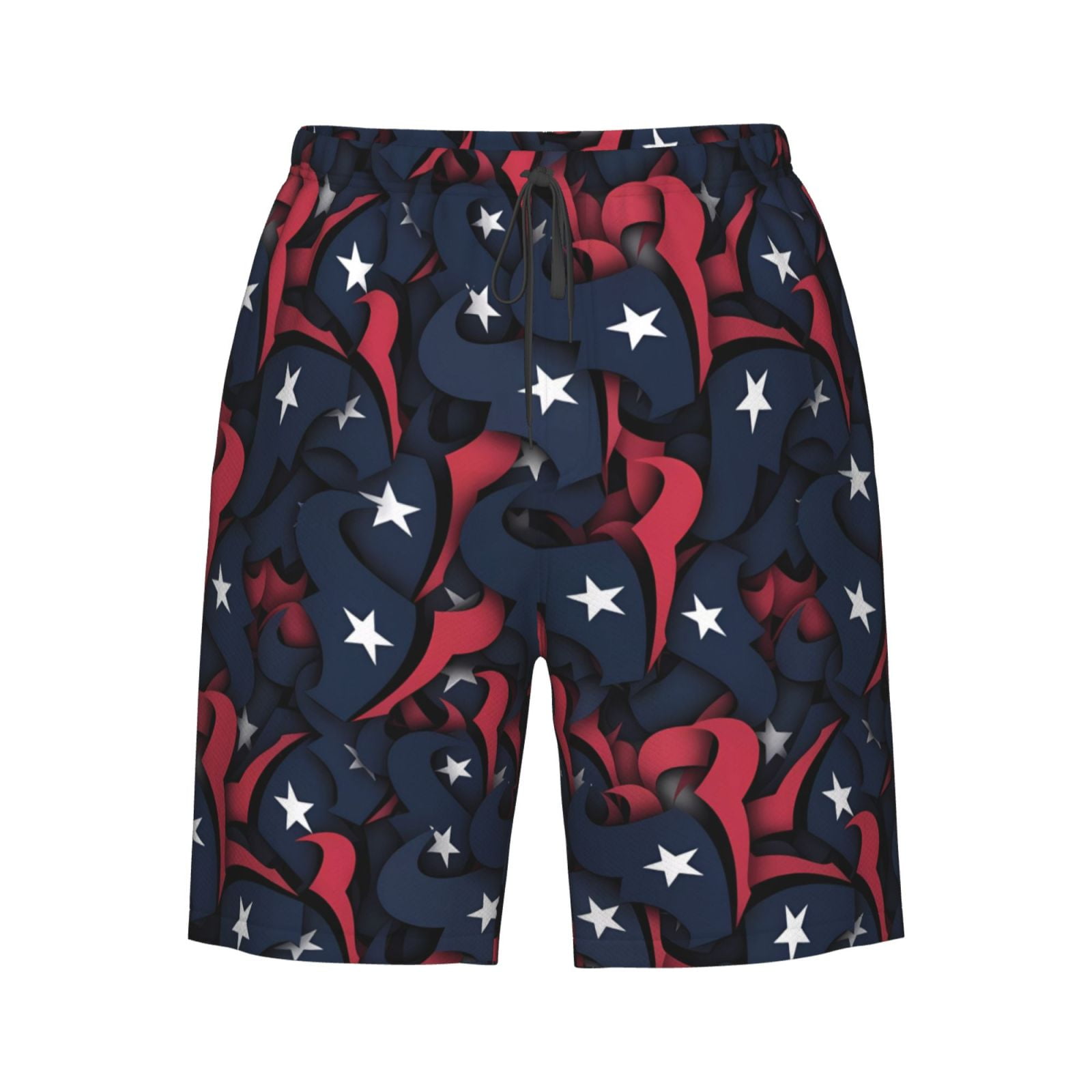 Texans Men's Quick Dry Beach Shorts Football Team Logo Print Dive Swim ...